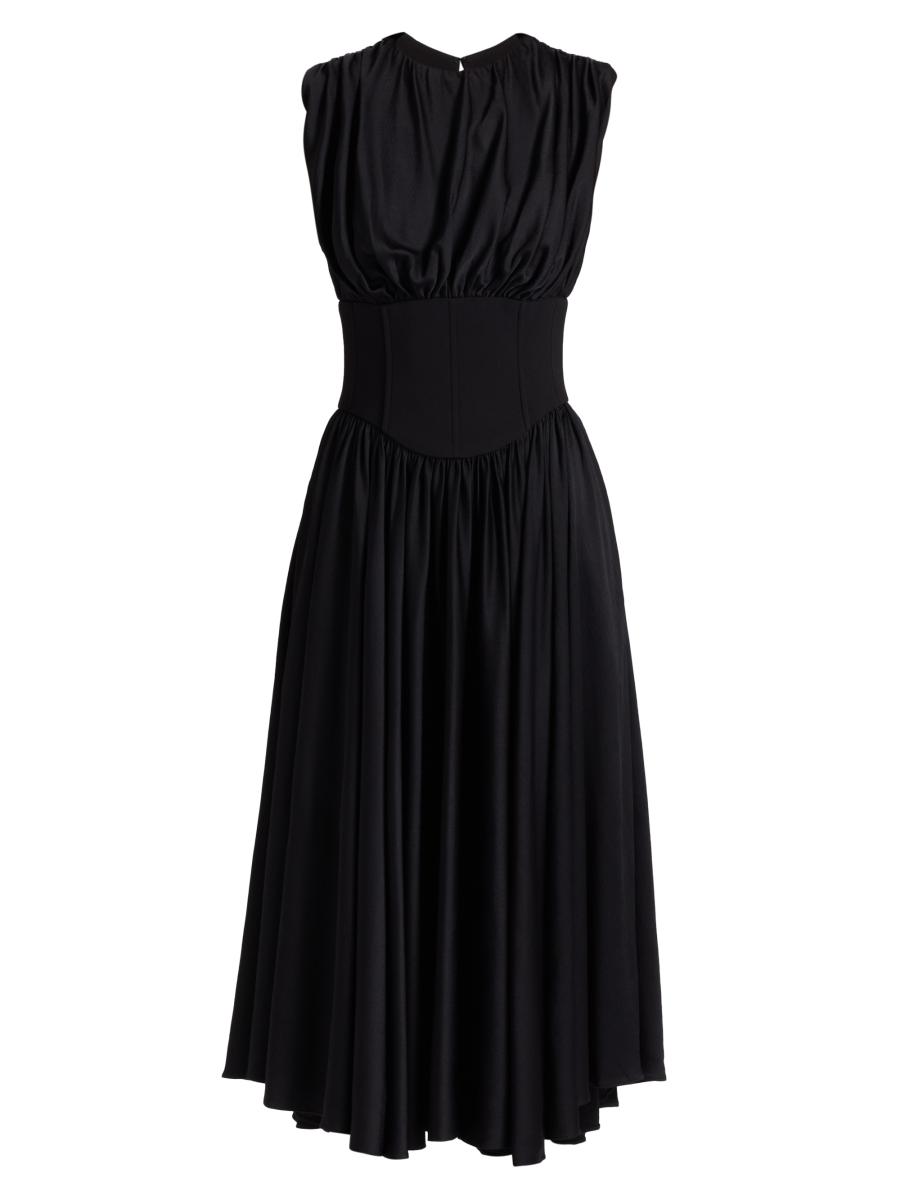 Amsale Satin Basque Cocktail Dress | Saks Fifth Avenue