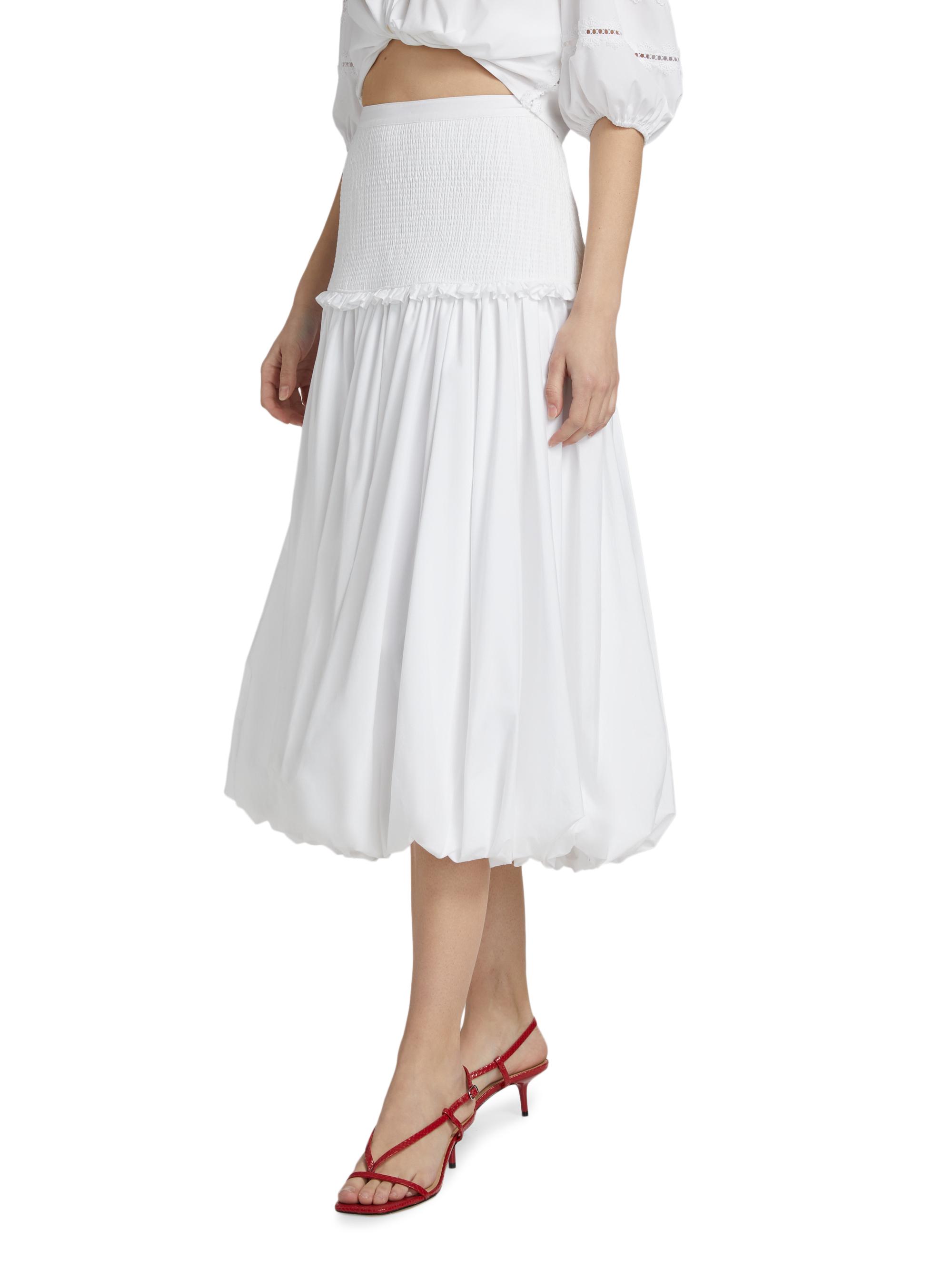 Cinq à Sept Ellah Smocked Midi-Skirt | Saks Fifth Avenue