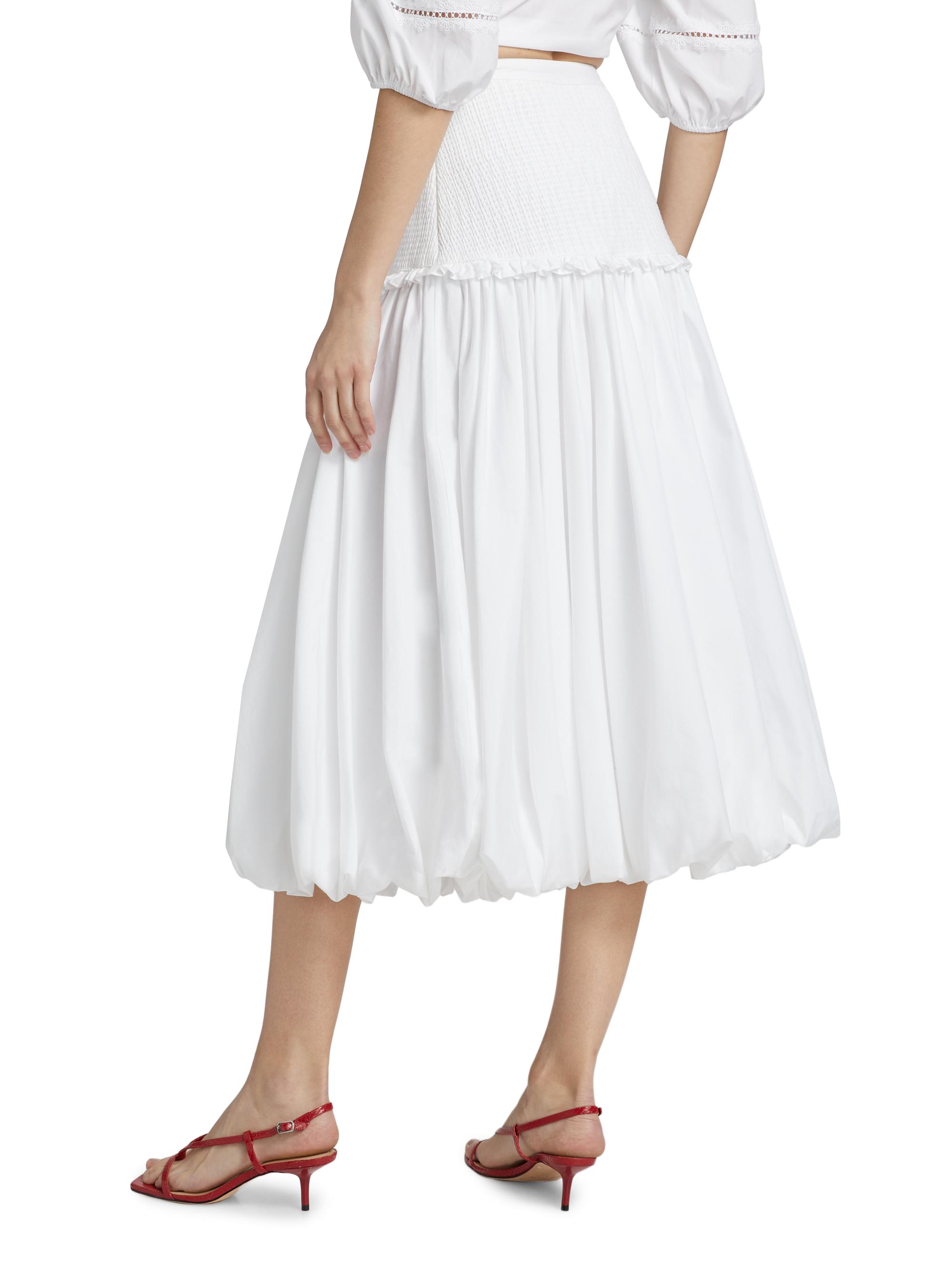 Cinq à Sept Ellah Smocked Midi-Skirt | Saks Fifth Avenue