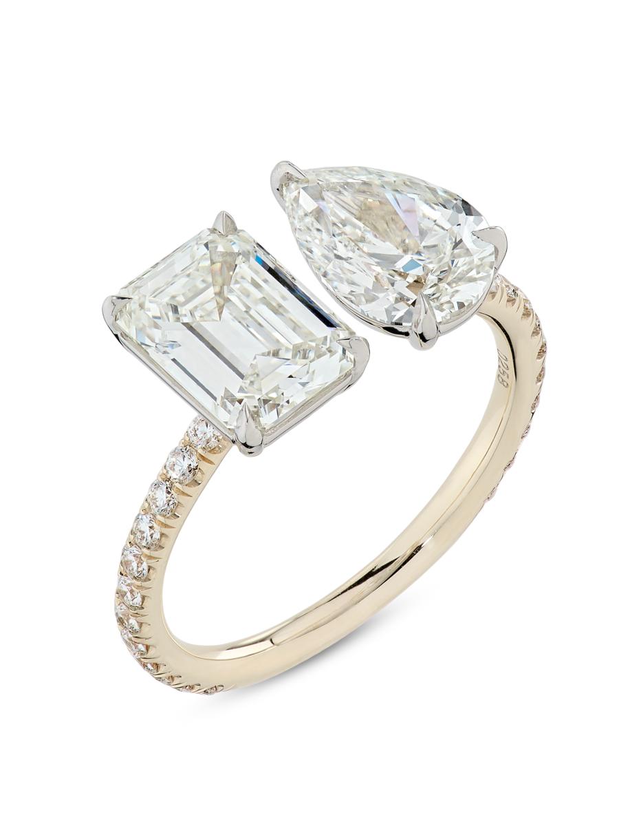 Saks Fifth Avenue High Jewelry 18K Yellow Gold, Platinum & 3.82 TCW ...