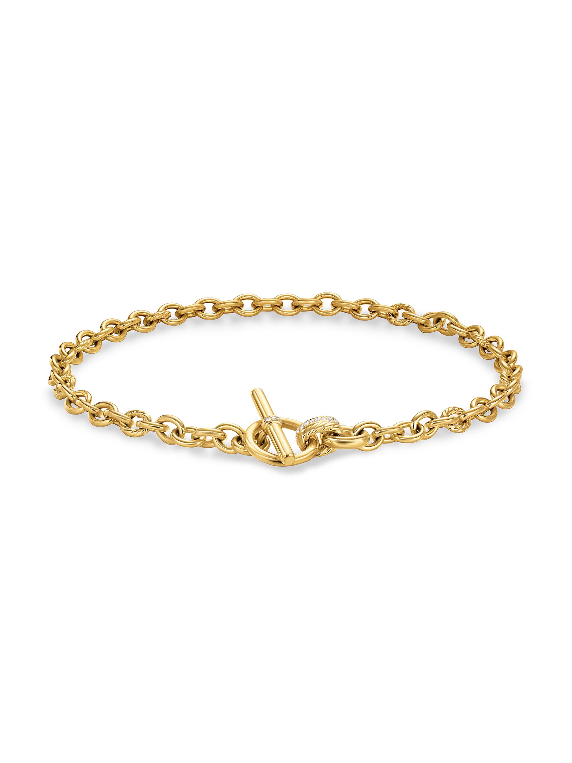 David Yurman DY Mercer Toggle Chain Necklace in 18K Yellow Gold | Saks ...