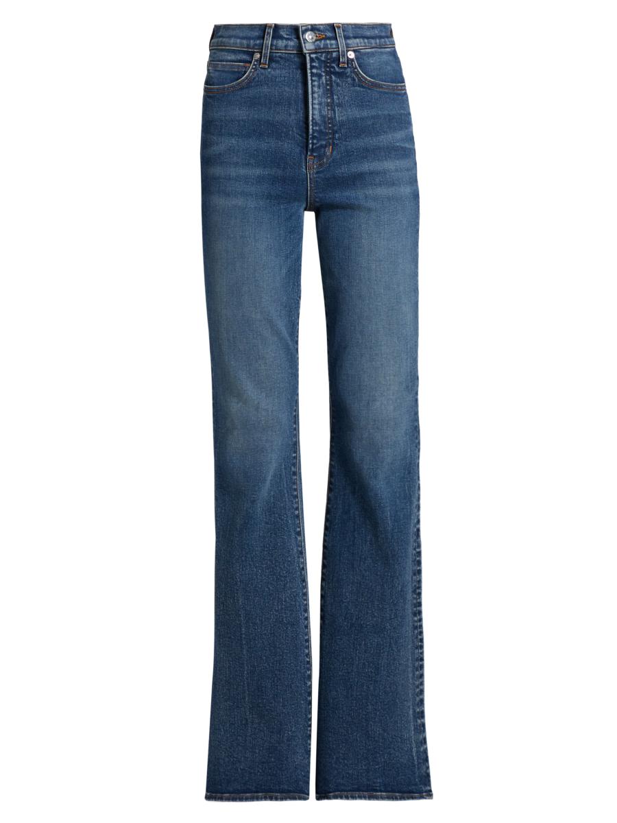 Veronica Beard Beverly High-Rise Skinny Flared Jeans | Saks Fifth Avenue