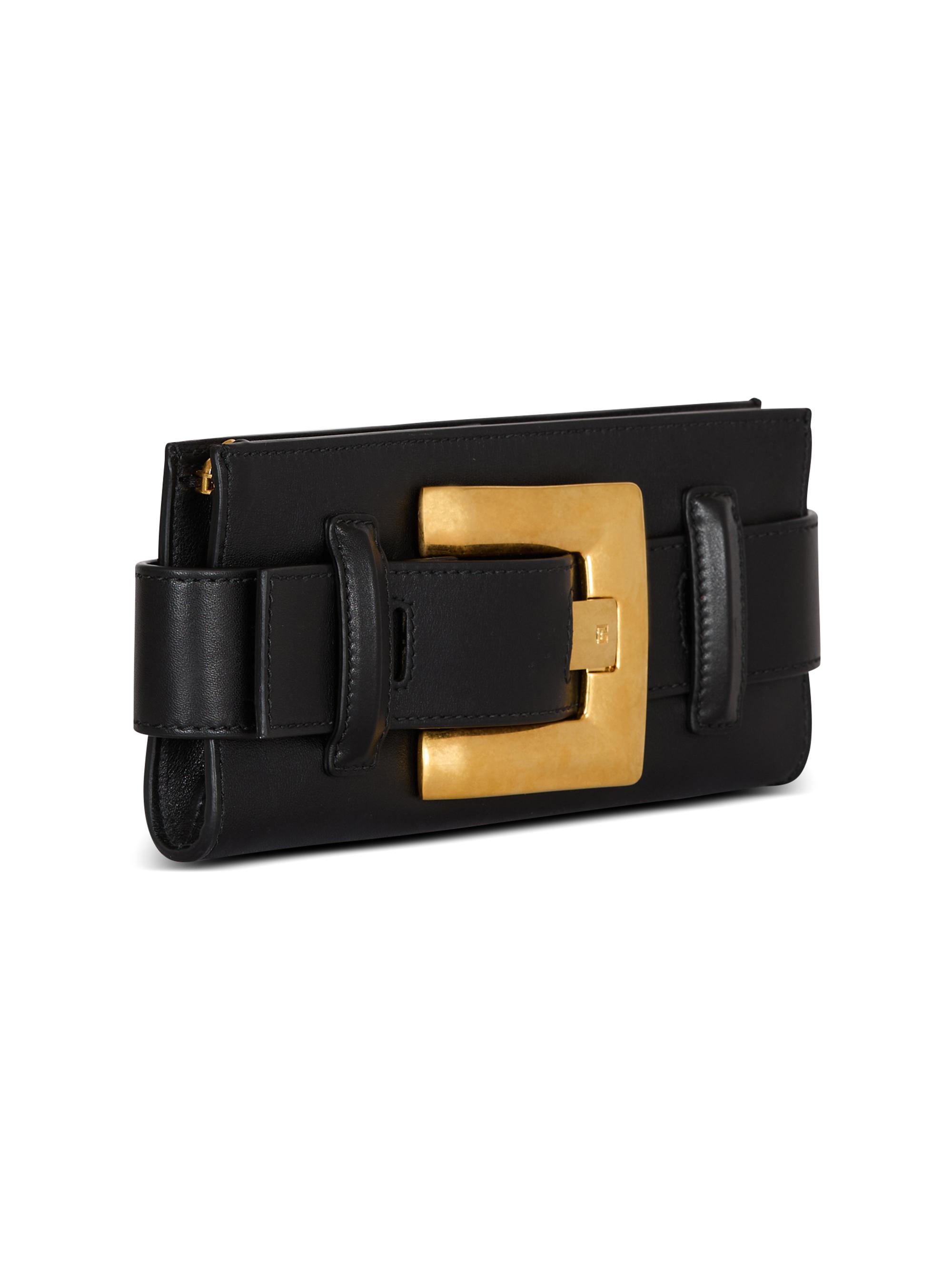 Balmain Anthem Buckle-Detailed Leather Pouch | Saks Fifth Avenue