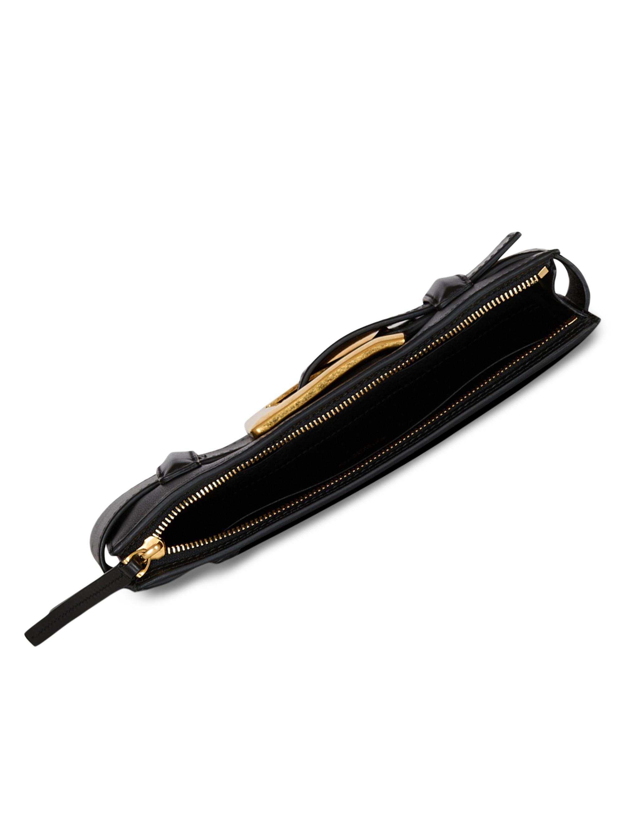 Balmain Anthem Buckle-Detailed Leather Pouch | Saks Fifth Avenue