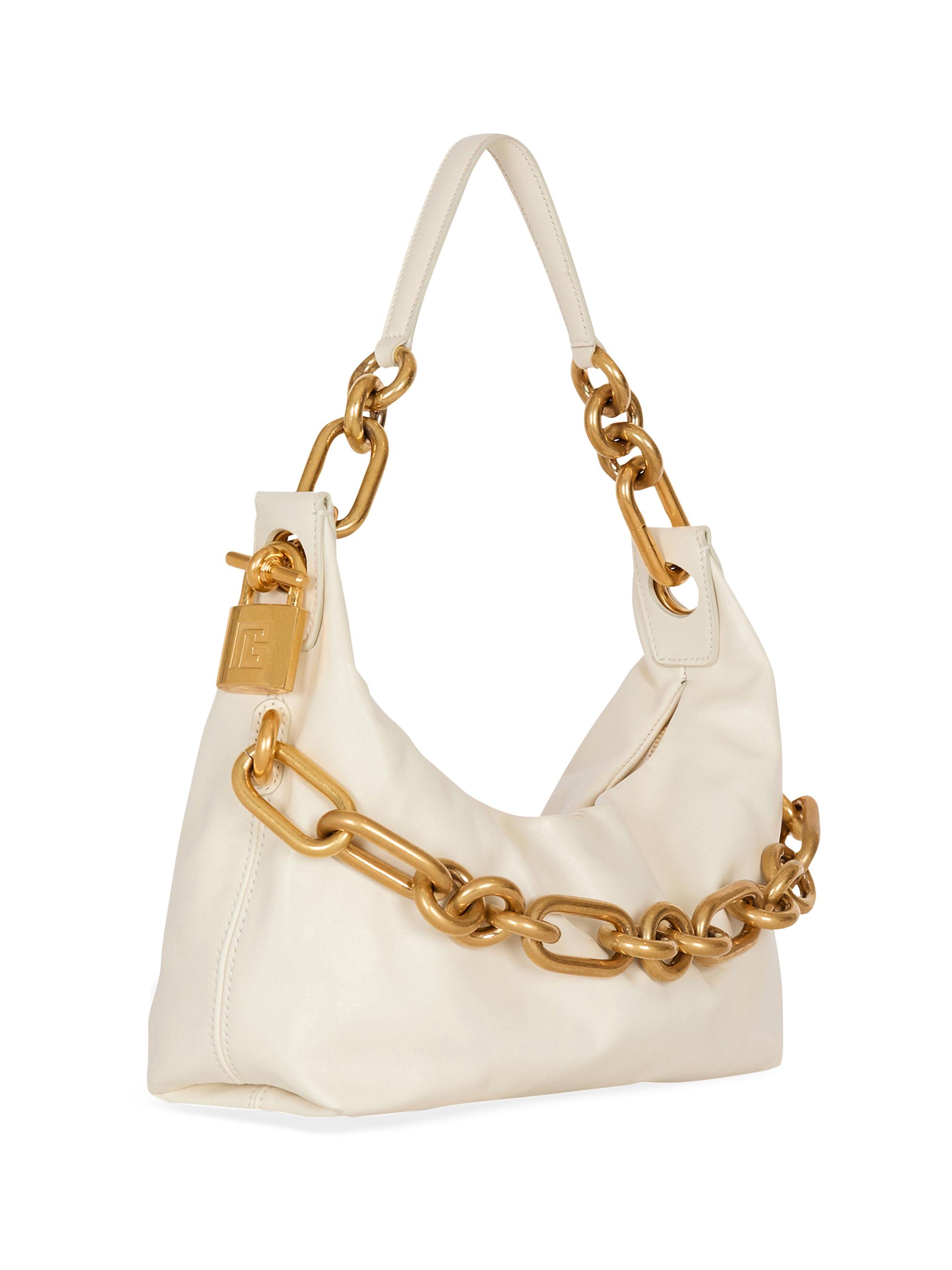 Balmain Medium Sync Chain-Link & Leather Shoulder Bag | Saks Fifth Avenue