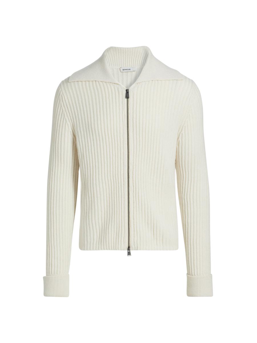 SIMKHAI Geoff Stretch-Cashmere Full-Zip Jacket | Saks Fifth Avenue