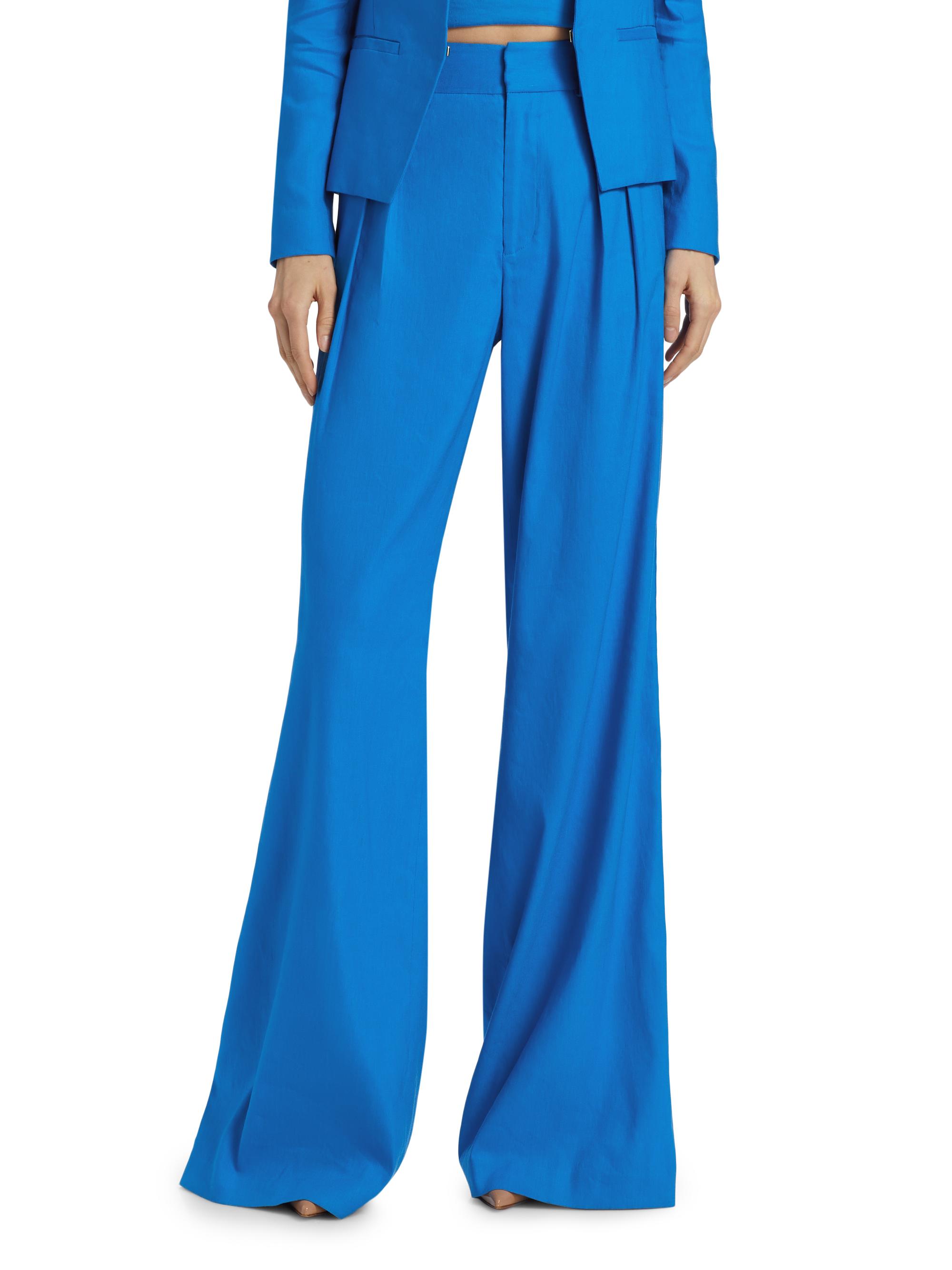 Alice + Olivia Eric Linen-Blend Pleated Pants | Saks Fifth Avenue