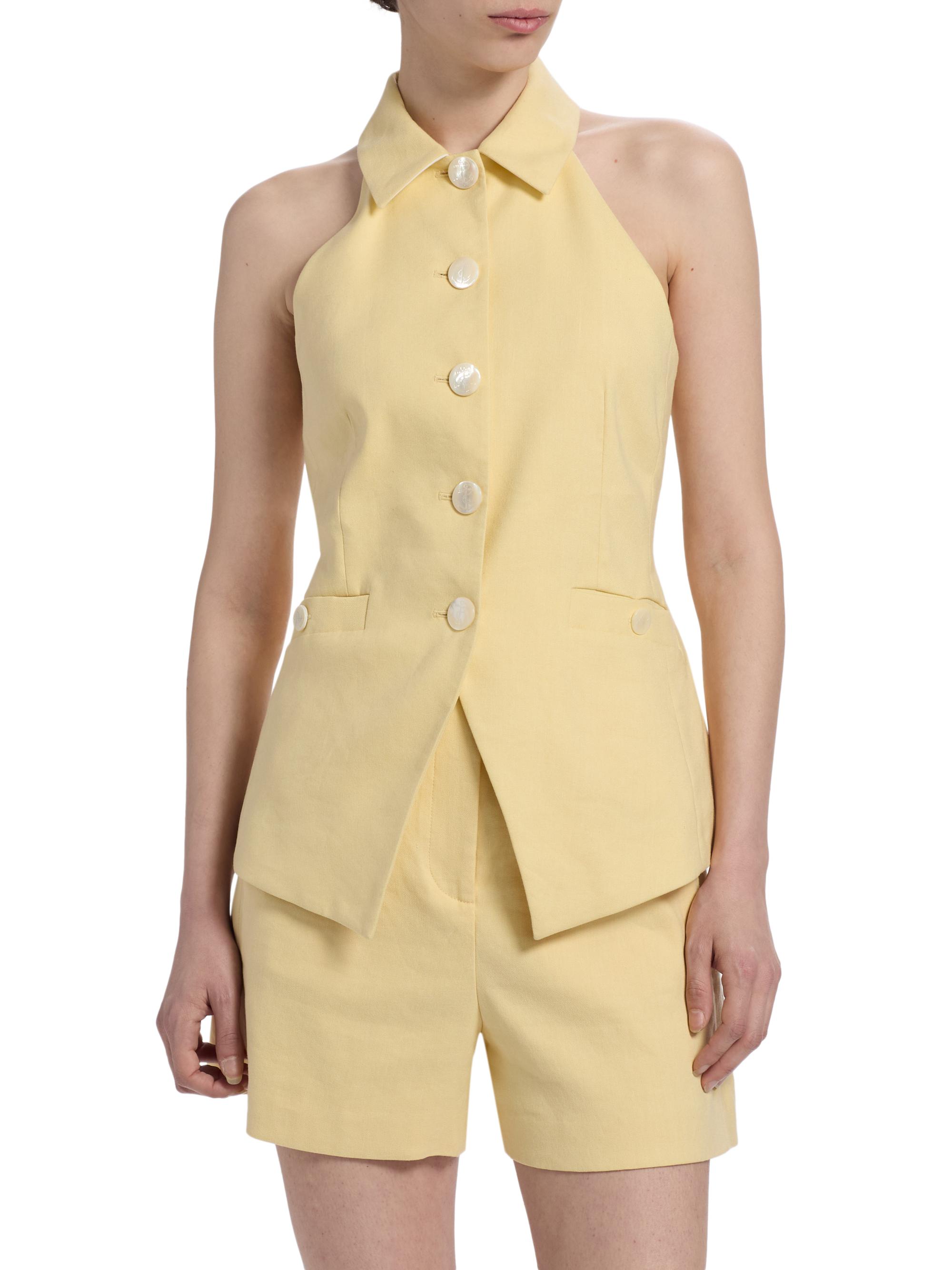 Veronica Beard Orlinda Linen-Blend Vest | Saks Fifth Avenue