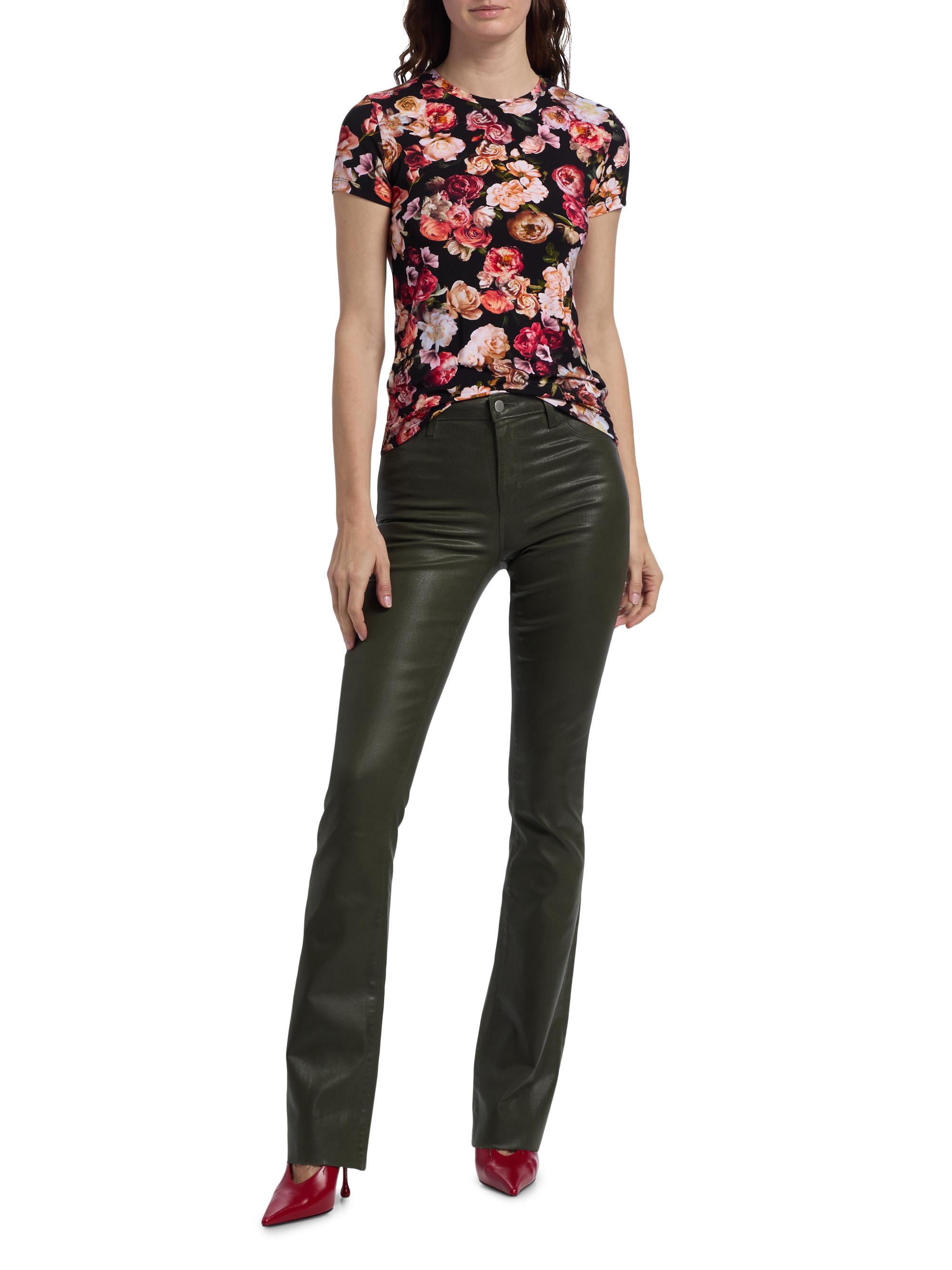 L'AGENCE Ressi Floral Crewneck T-Shirt | Saks Fifth Avenue