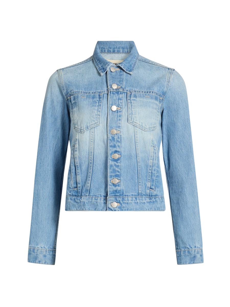 L'AGENCE Celine Femme Slim-Fit Denim Jacket | Saks Fifth Avenue