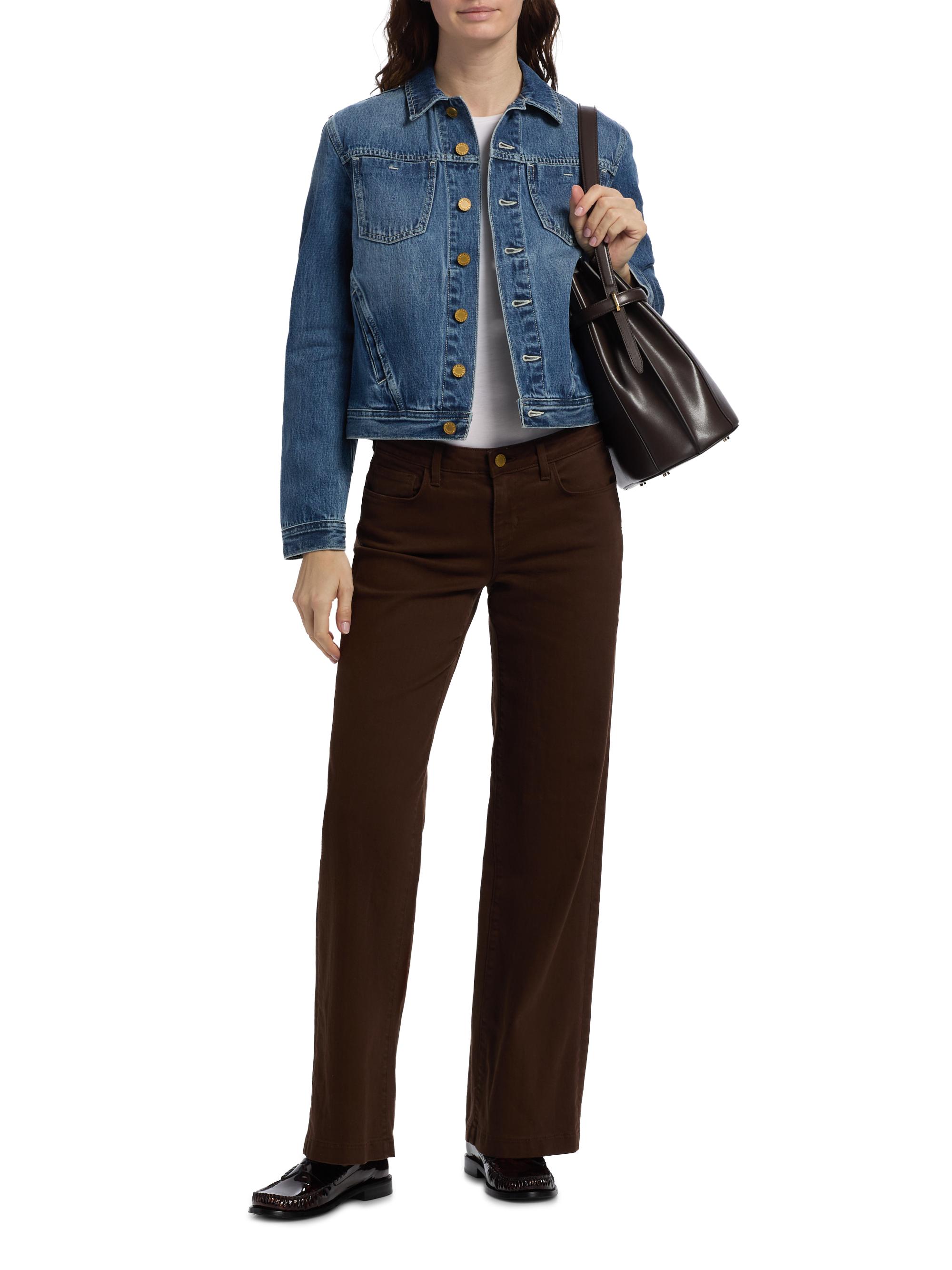 L'AGENCE Celine Femme Slim-Fit Denim Jacket | Saks Fifth Avenue