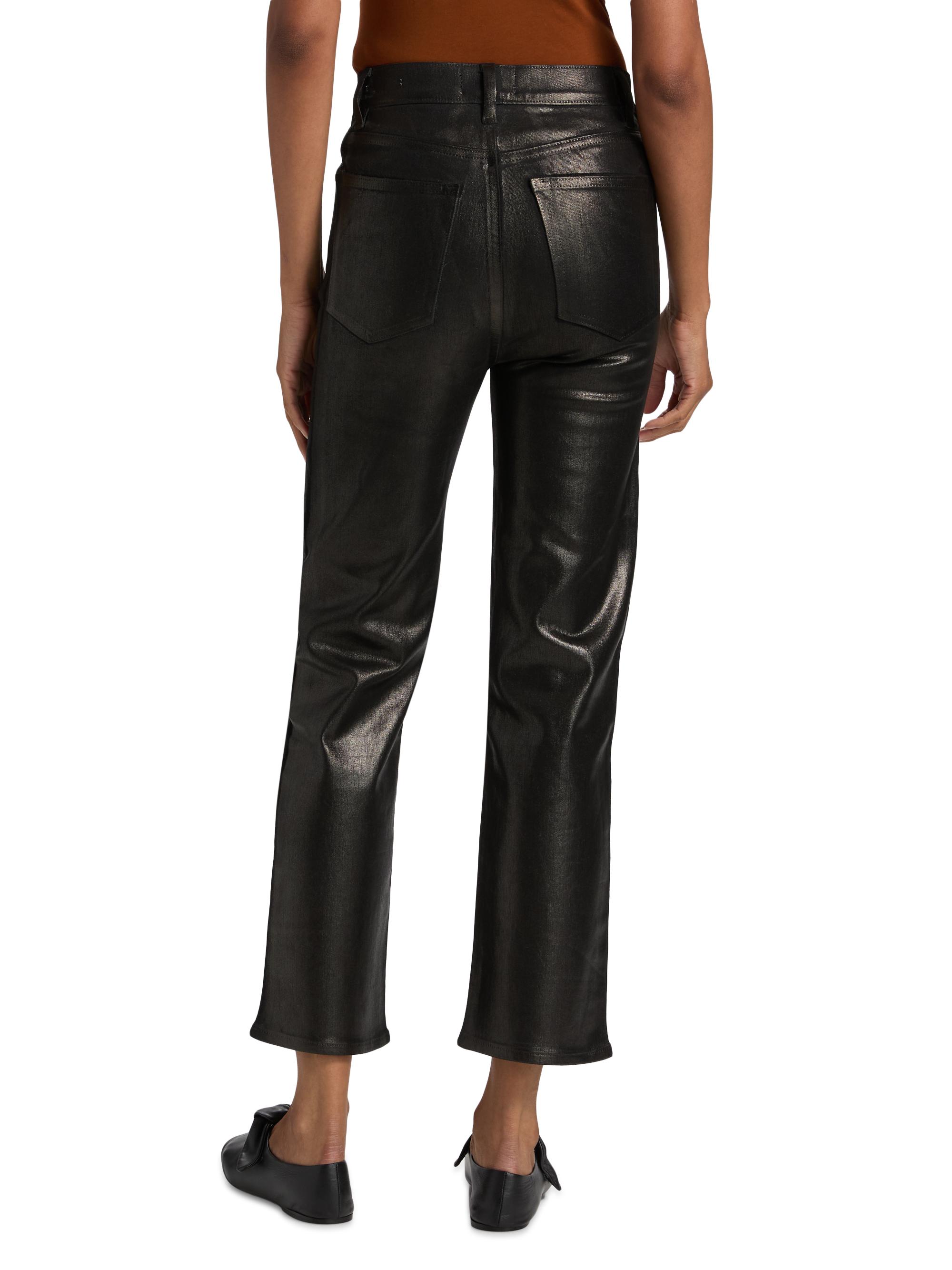 FRAME Le Sleek Straight Faux Leather Pants | Saks Fifth Avenue