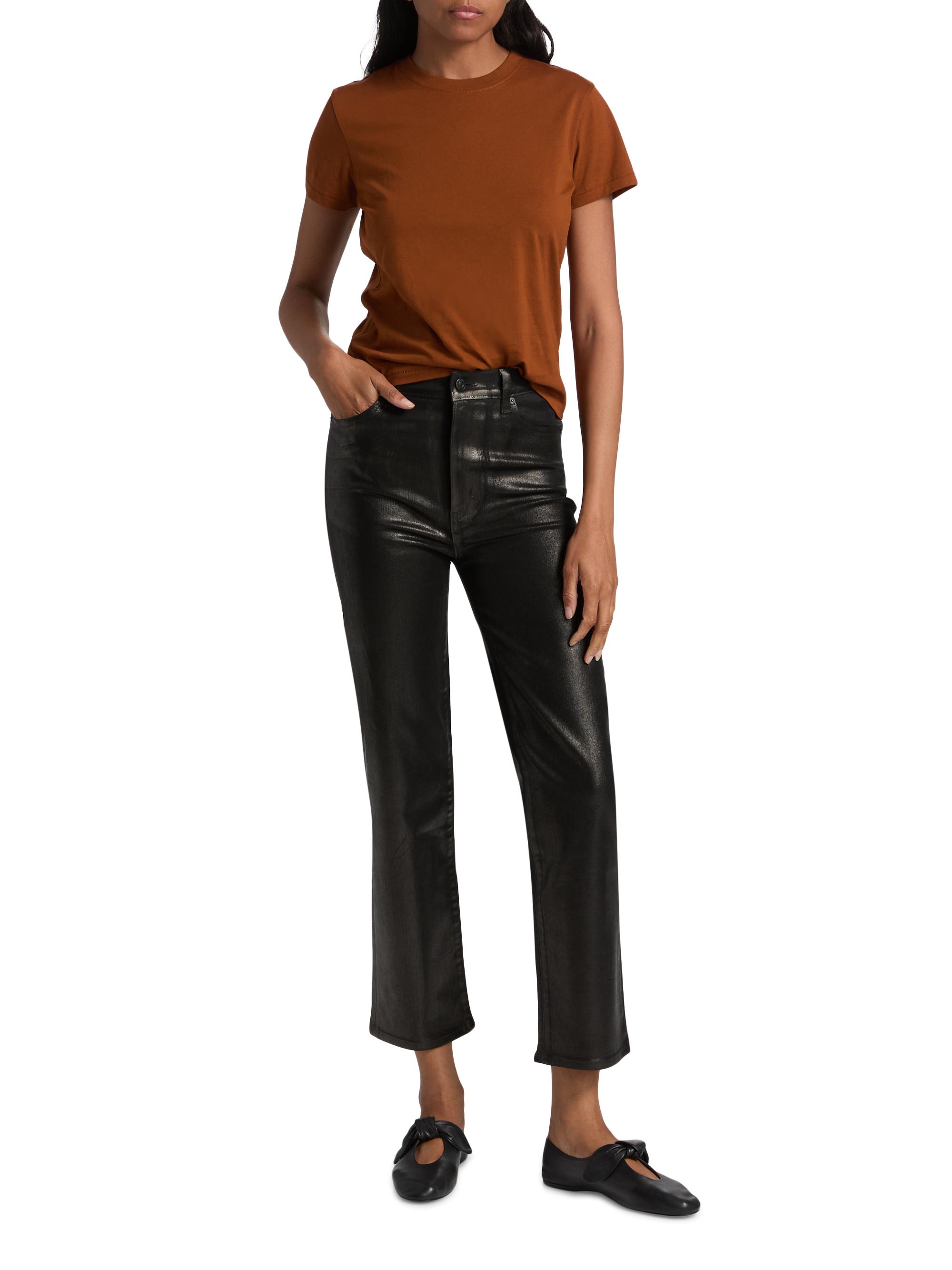 FRAME Le Sleek Straight Faux Leather Pants | Saks Fifth Avenue