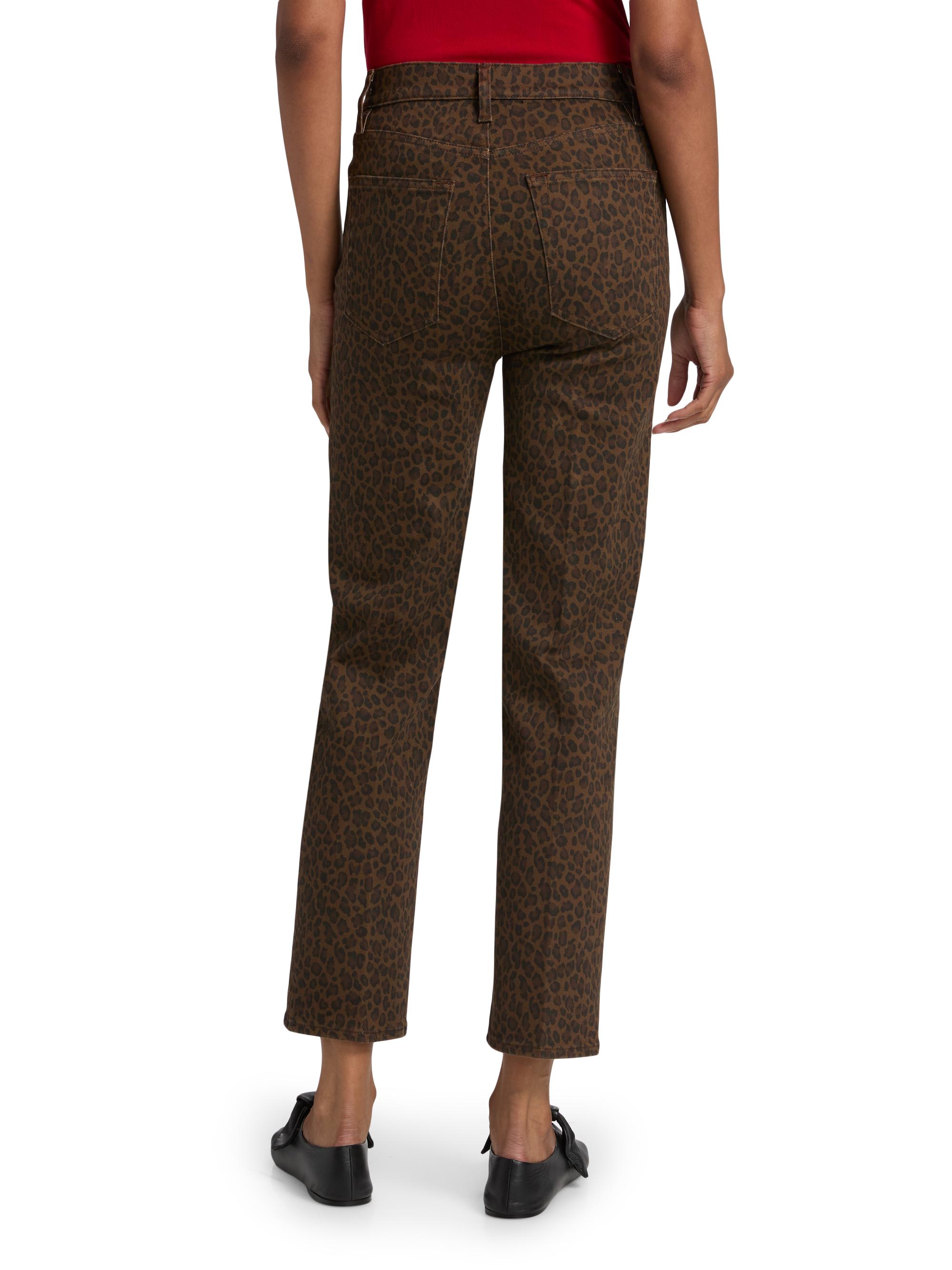 FRAME Le Sleek Leopard Straight-Leg Jeans | Saks Fifth Avenue