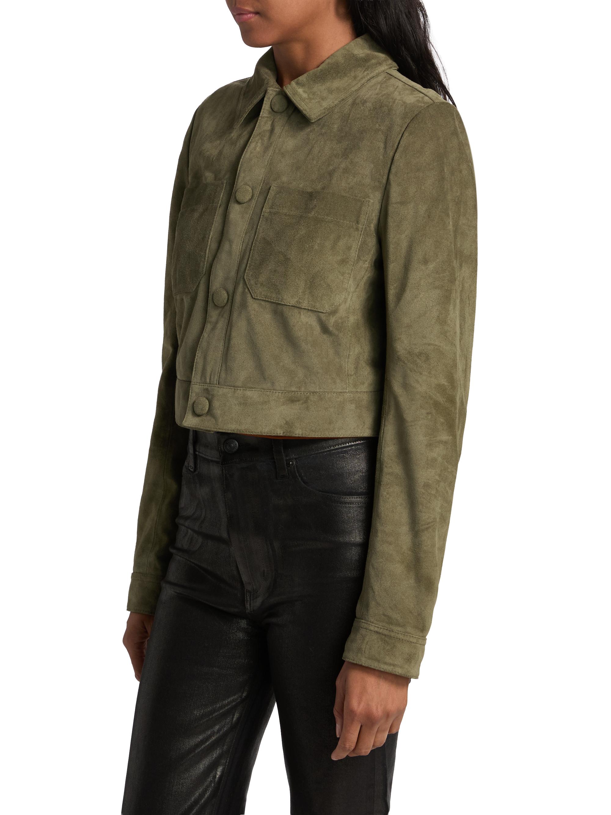 Frame The Small Suede Crop Jacket | Saks Fifth Avenue