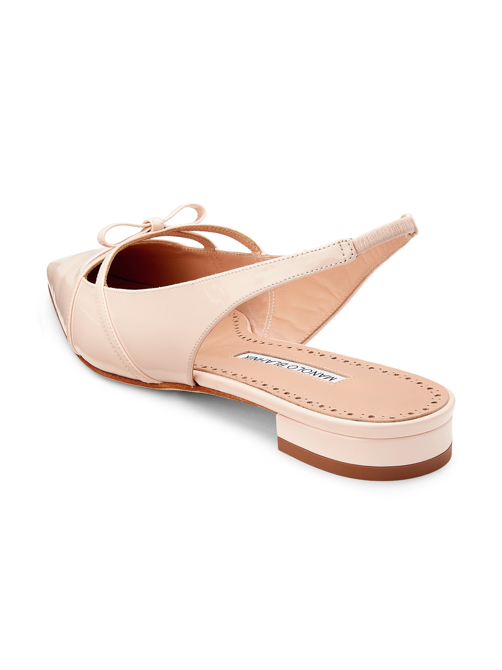 Manolo Blahnik Dariasli Patent Leather Slingback Flats | Saks Fifth Avenue