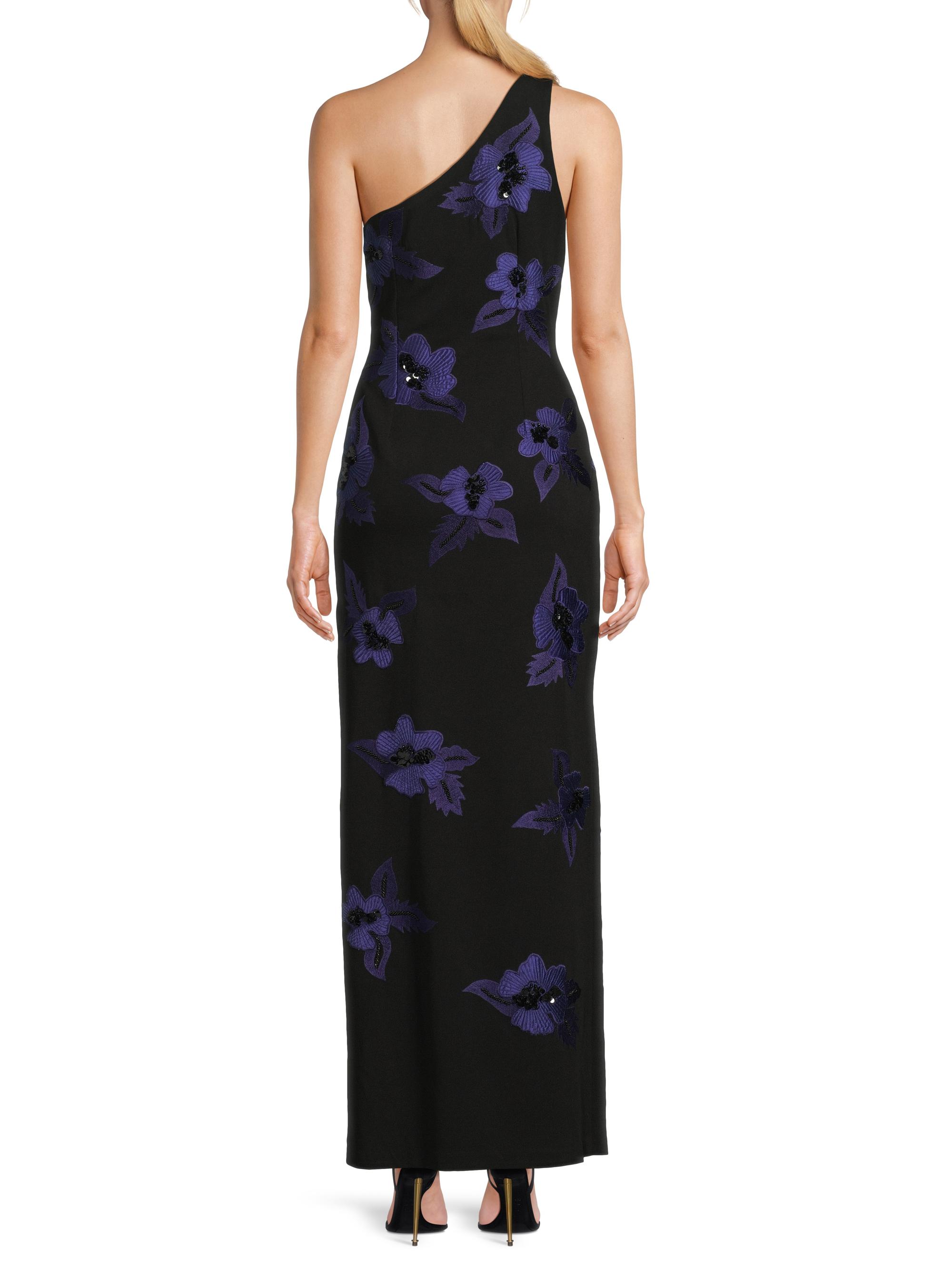 Aidan Mattox Floral One-Shoulder Column Gown | Saks Fifth Avenue