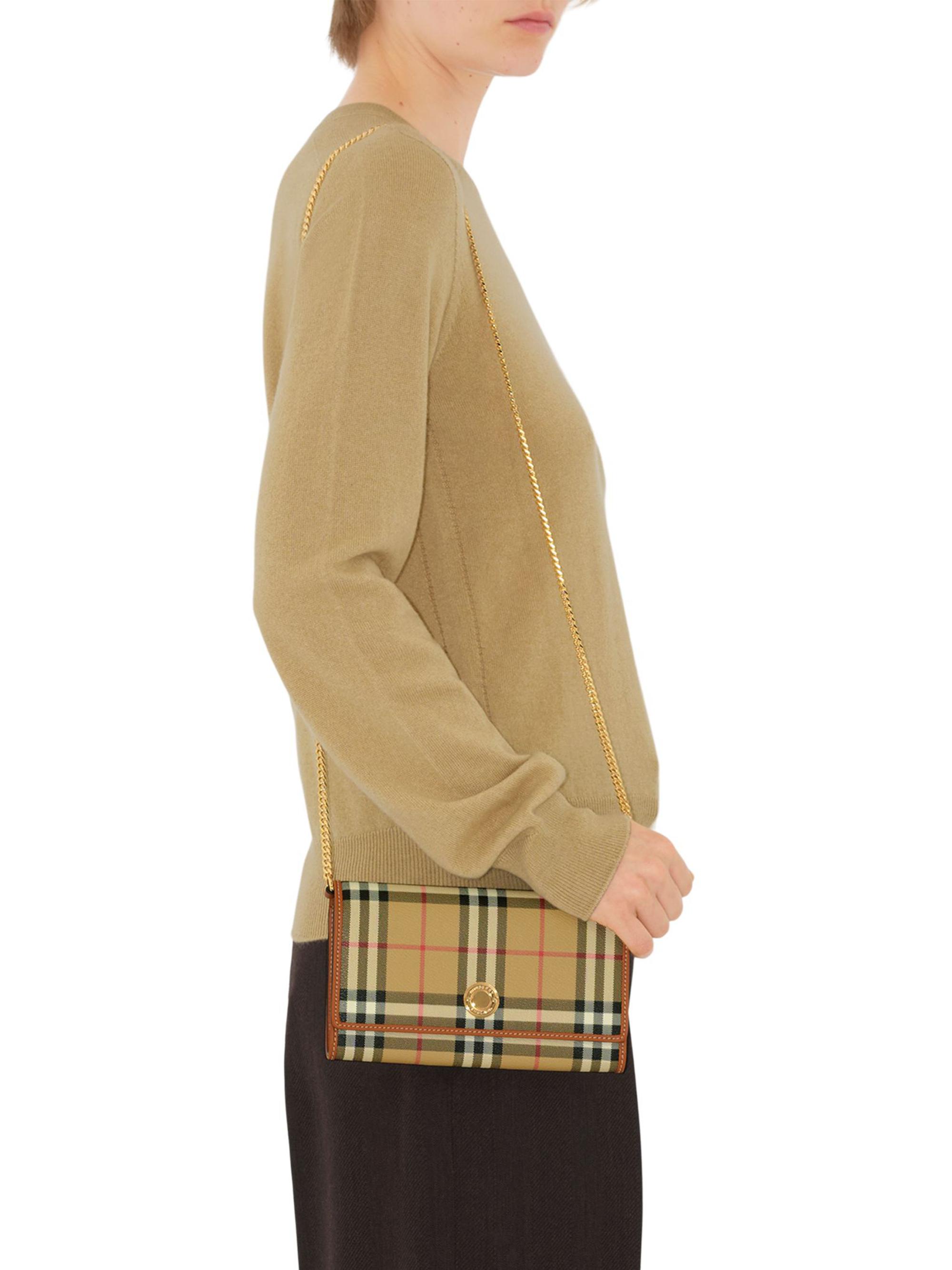 Burberry Hannah Check Convertible Clutch | Saks Fifth Avenue