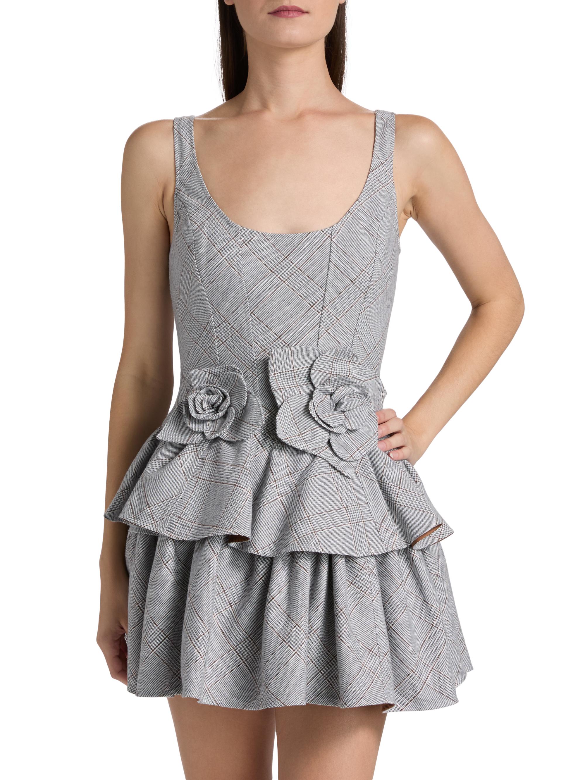 Aknvas Devyn Plaid Fit & Flare Minidress | Saks Fifth Avenue