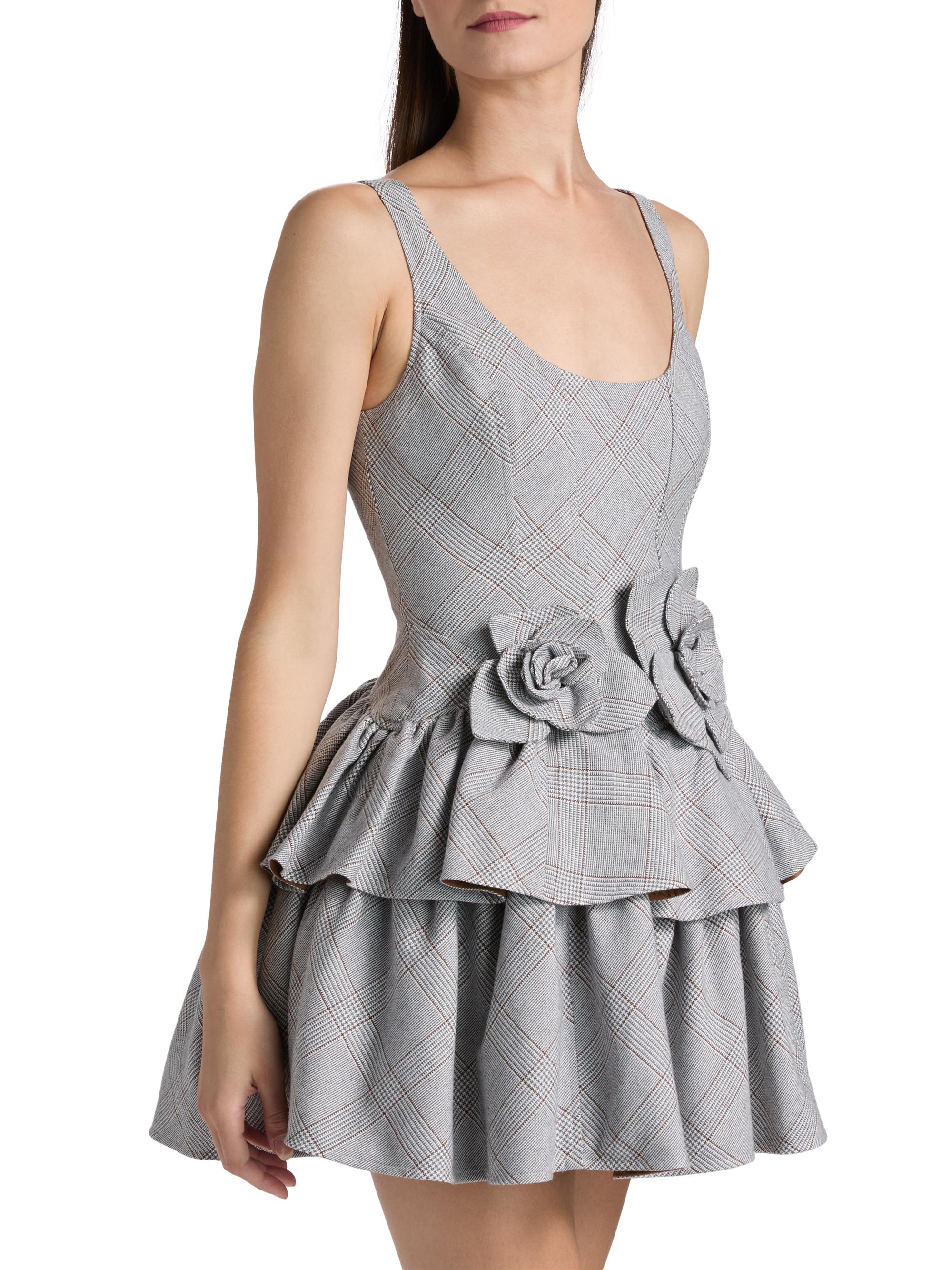 Aknvas Devyn Plaid Fit & Flare Minidress | Saks Fifth Avenue