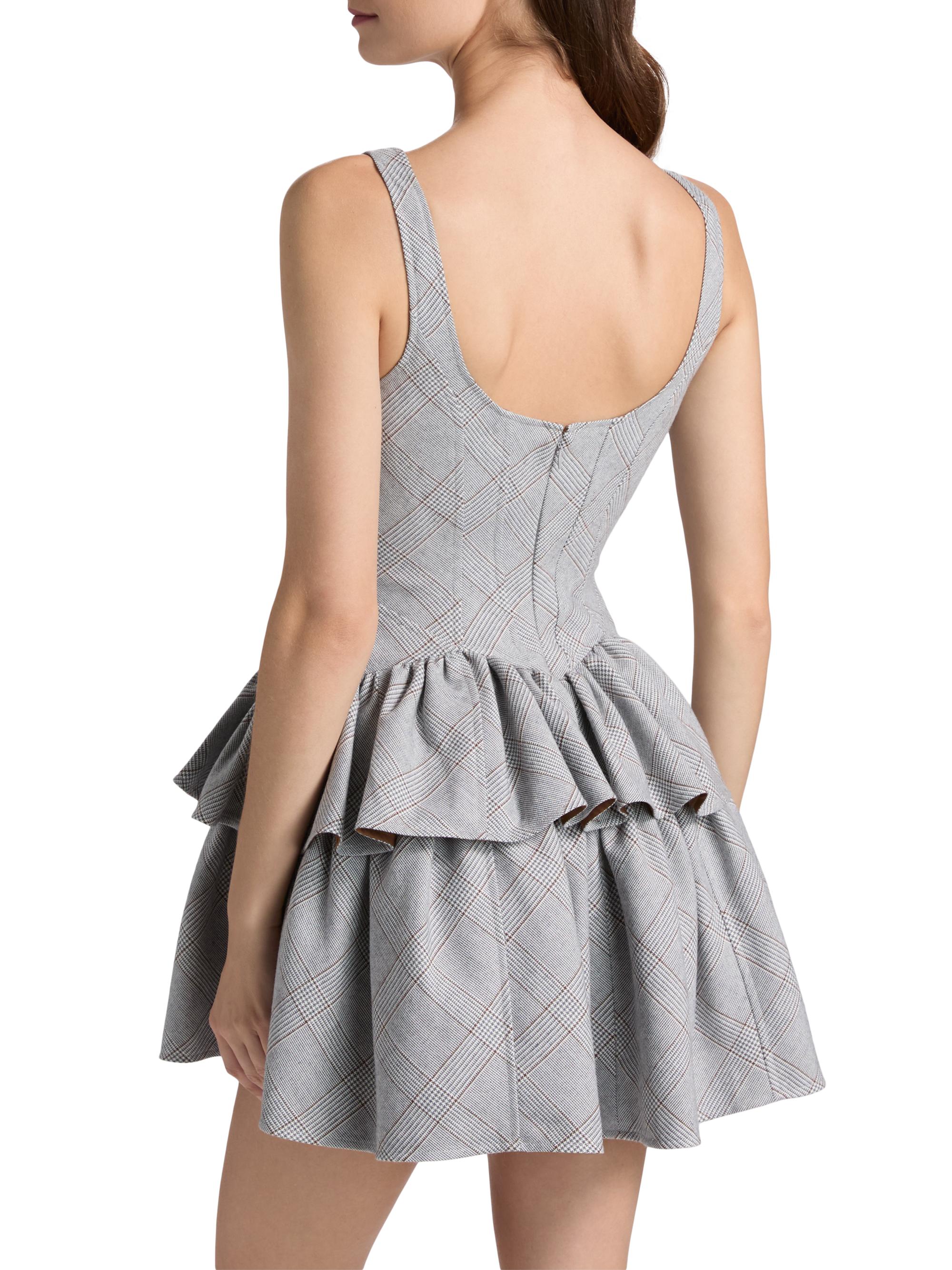 Aknvas Devyn Plaid Fit & Flare Minidress | Saks Fifth Avenue