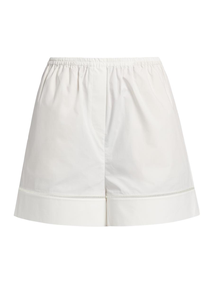 Róhe Ladder Embroidered Poplin Shorts | Saks Fifth Avenue