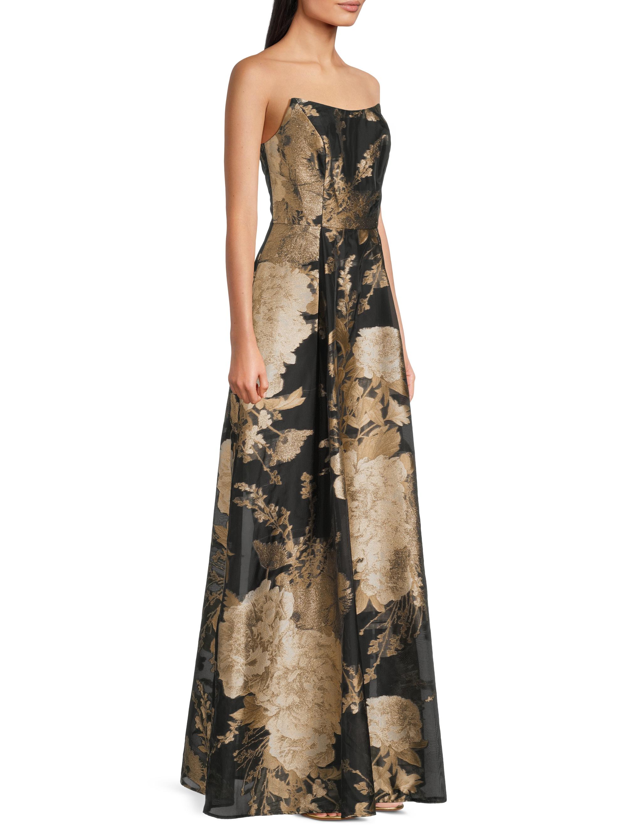 Kay Unger Willow Floral Metallic Organza Gown | Saks Fifth Avenue