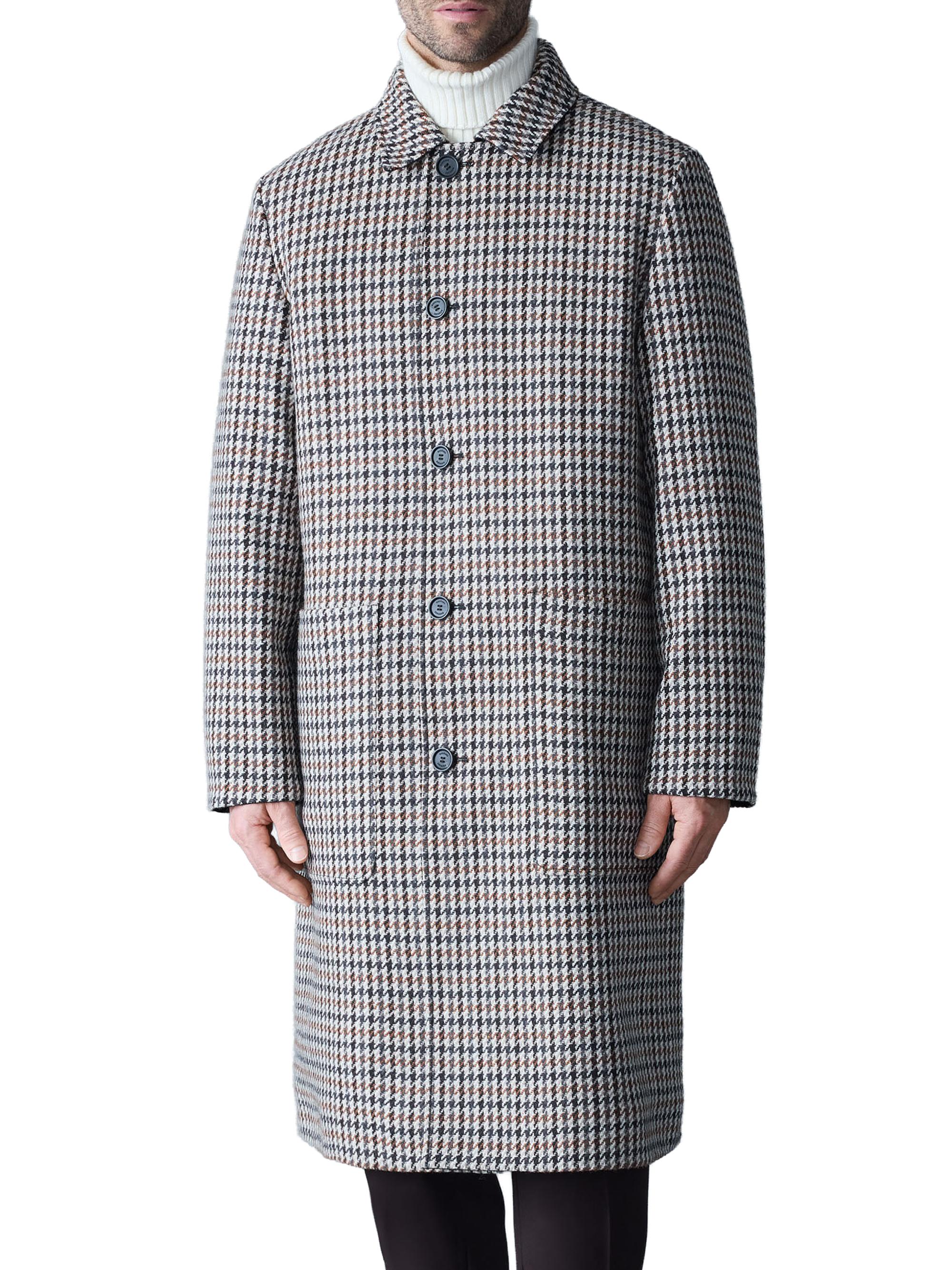 Mackage Ralph Houndstooth Reversible Long Coat | Saks Fifth Avenue