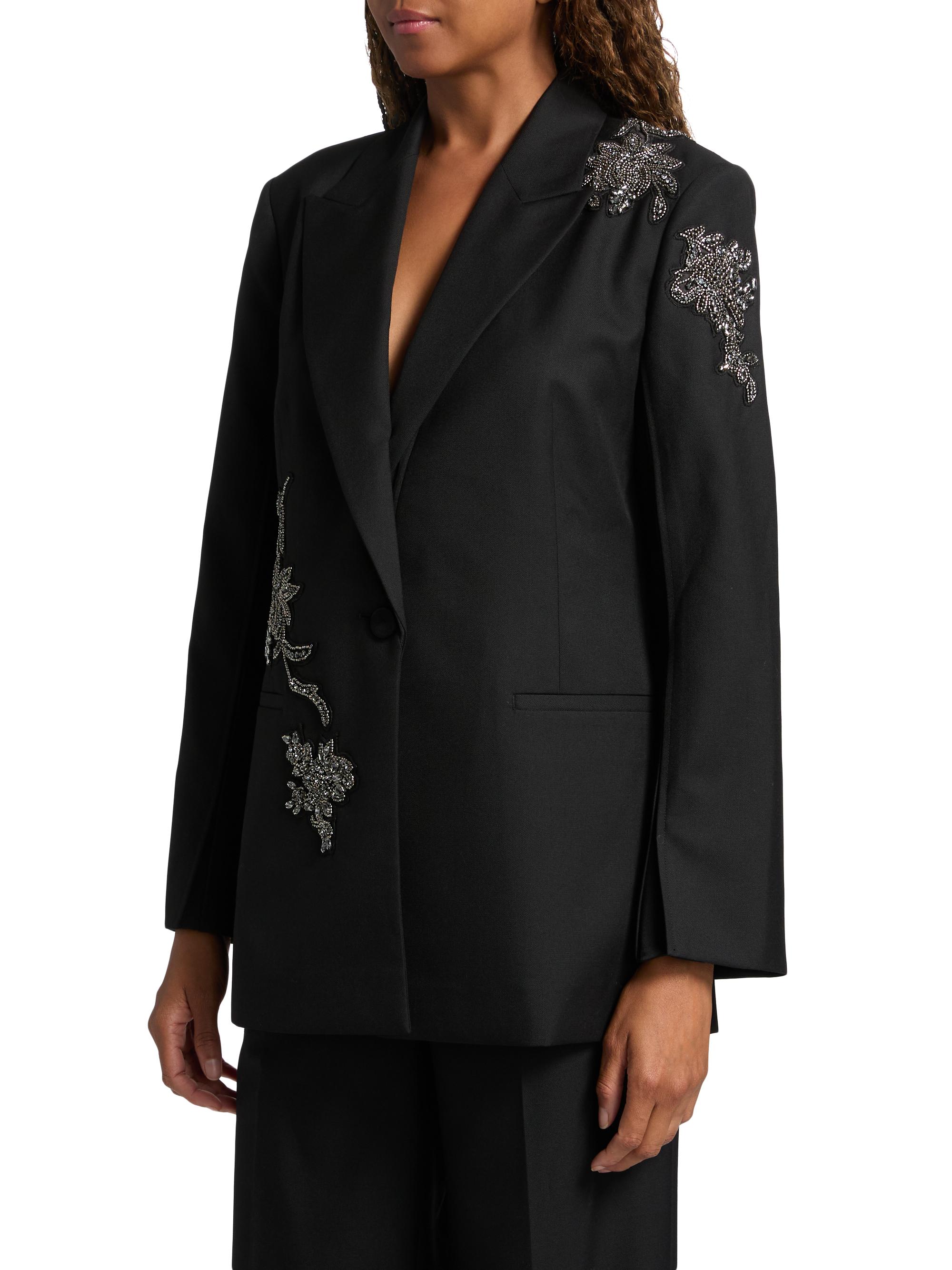 Kobi Halperin Lariz Embellished-Appliqué Wool-Blend Jacket | Saks Fifth ...
