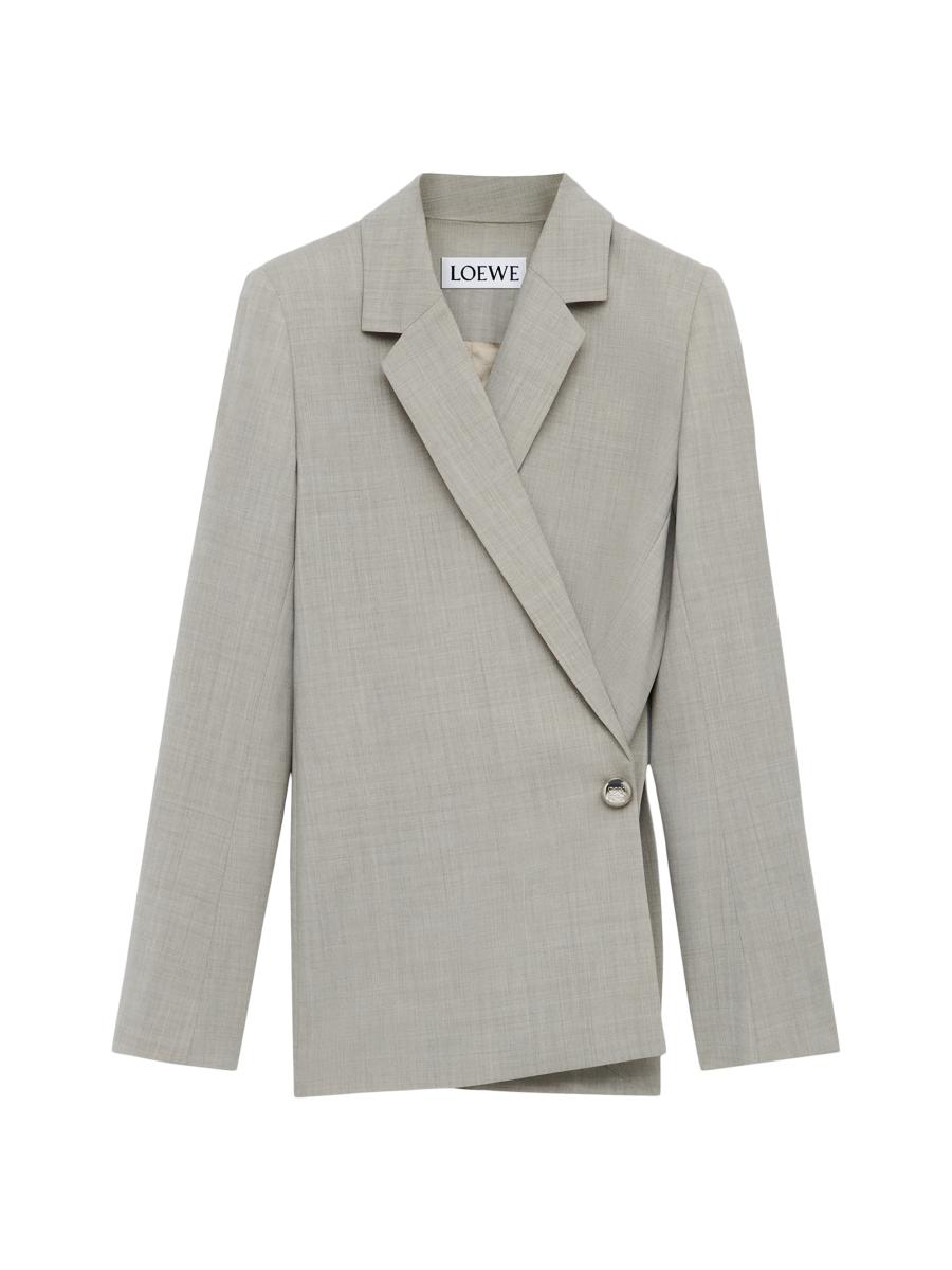 LOEWE Wool-Blend Tailored Wrap Jacket | Saks Fifth Avenue