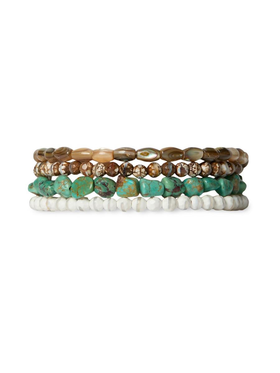 Chan Luu Montego Sterling Silver & Multi-Stone Wrap Bracelet | Saks ...