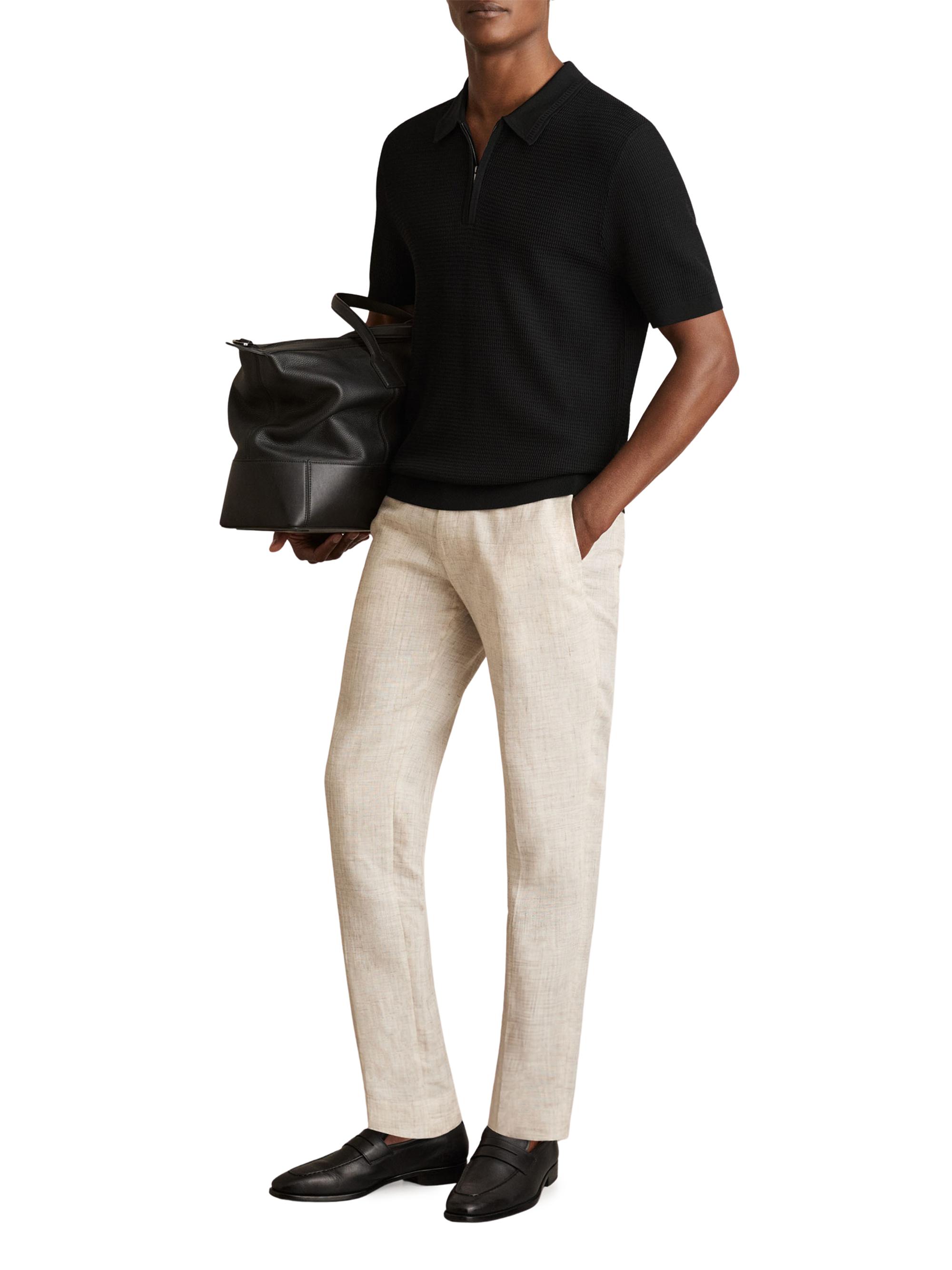 Reiss Regis Zip-Front Polo Shirt | Saks Fifth Avenue