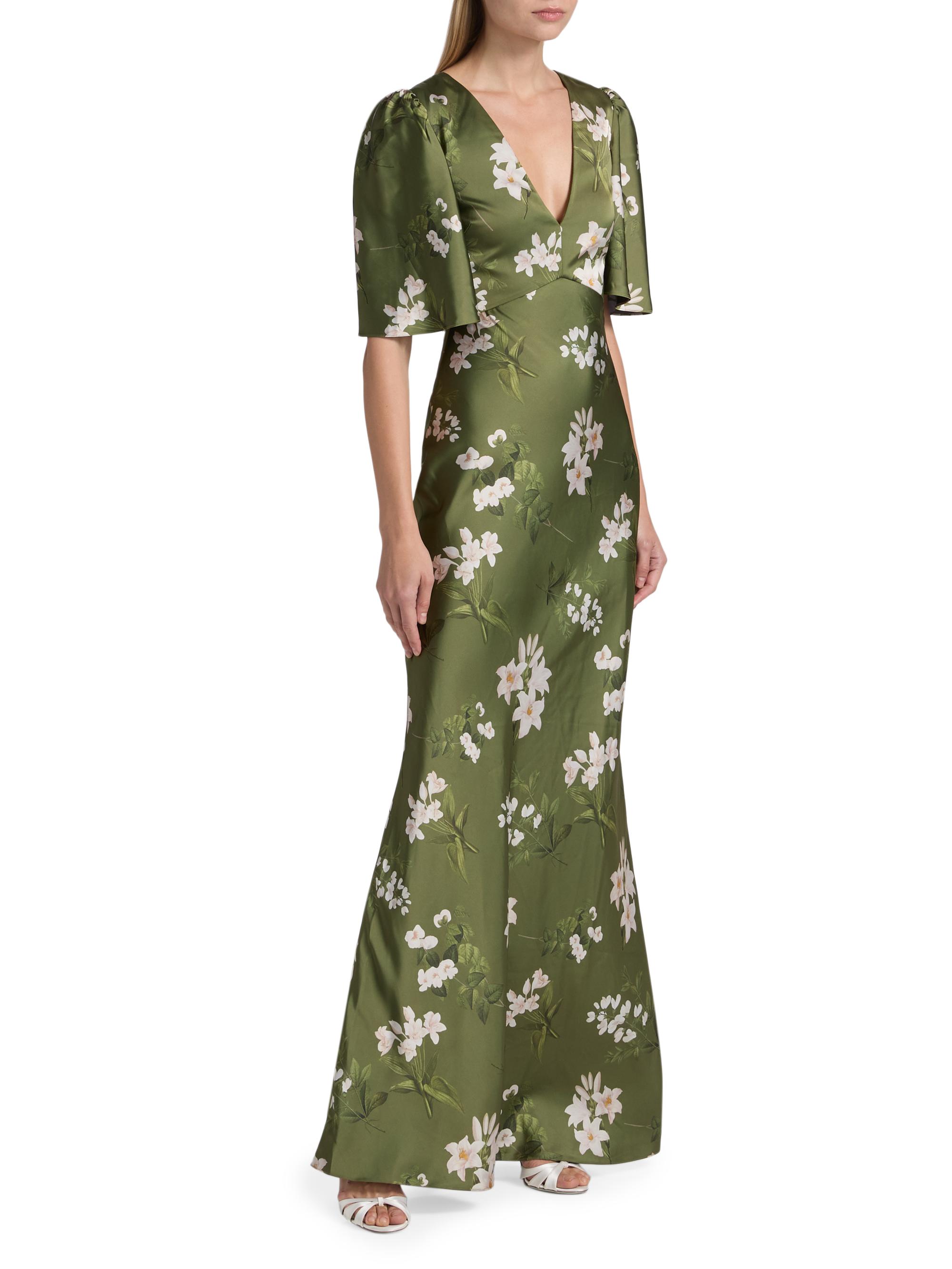 Sachin & Babi Mae Floral Satin Gown | Saks Fifth Avenue