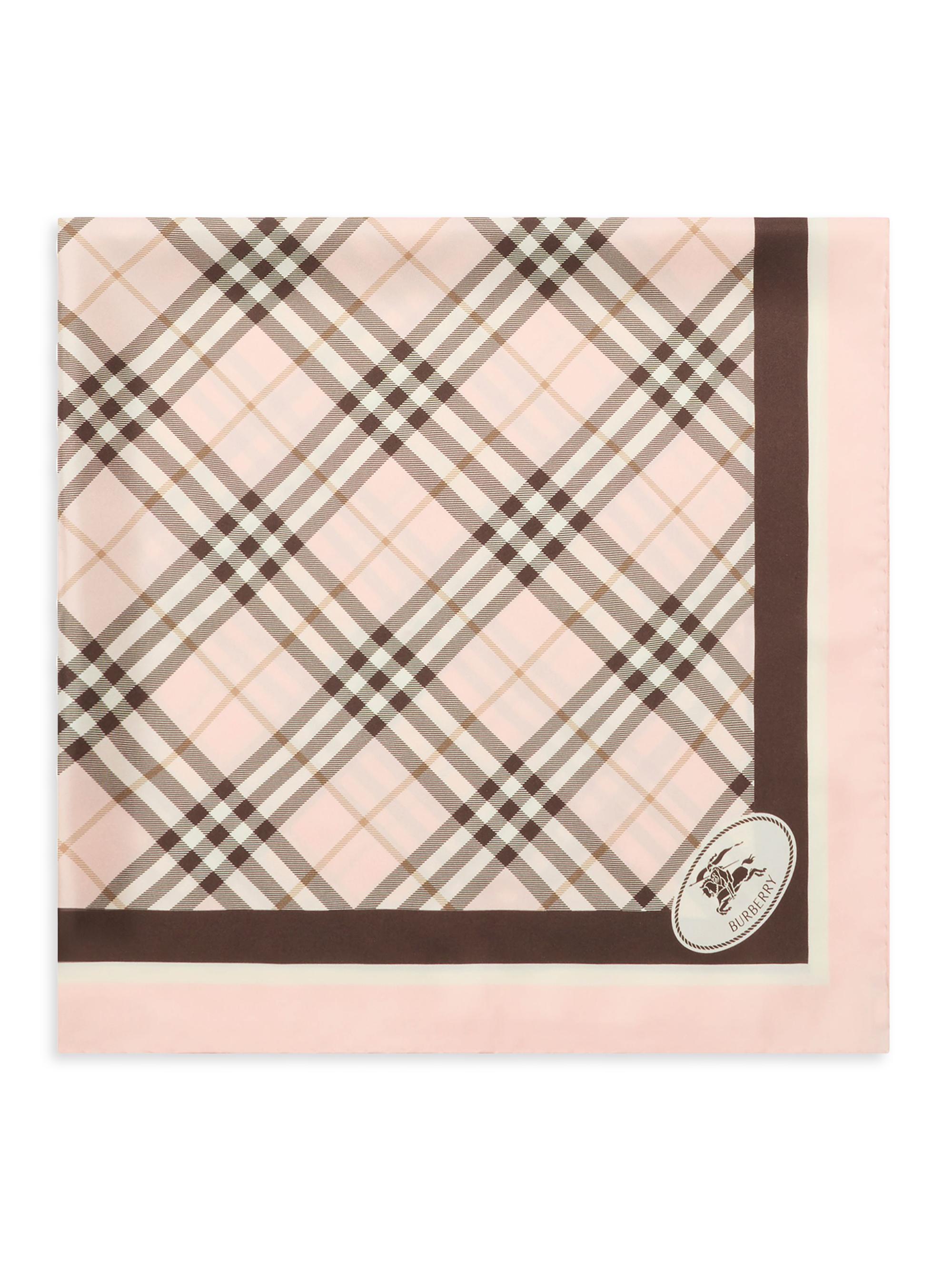Burberry Check Knight Stamp Silk Scarf | Saks Fifth Avenue