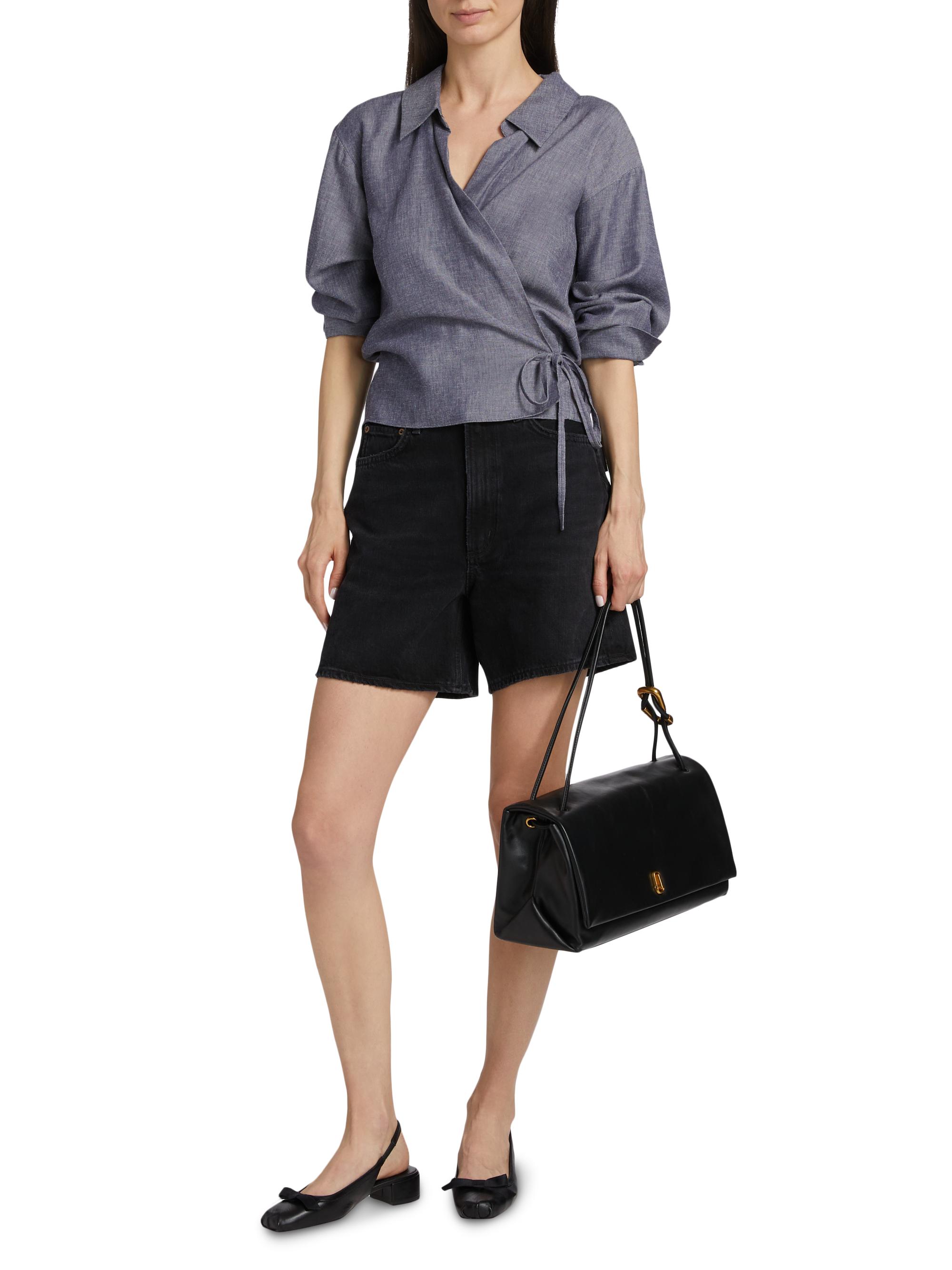 Vince Collared Wrap Top | Saks Fifth Avenue