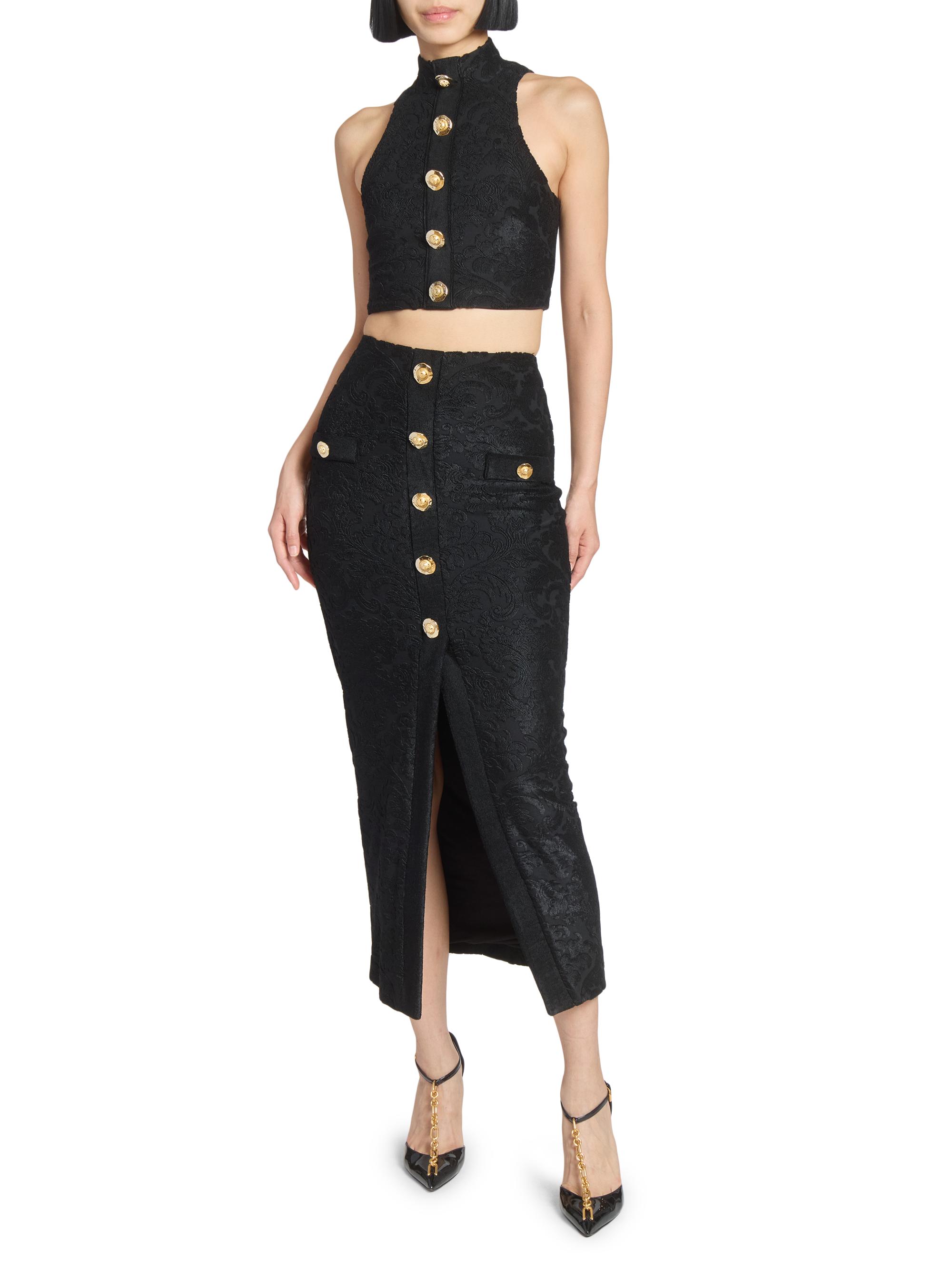 Balmain Bouclette Baroque Midi-Skirt | Saks Fifth Avenue