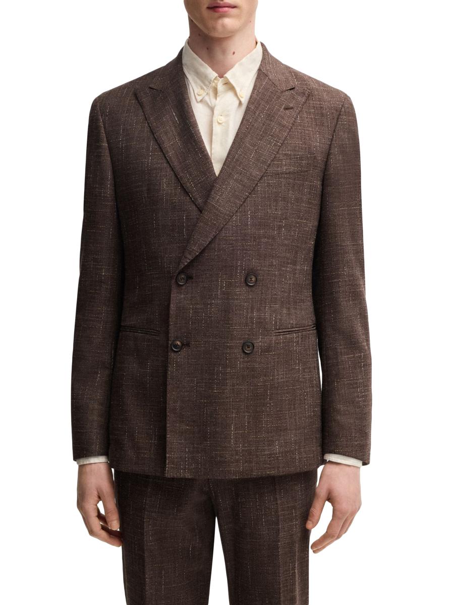 BOSS Two-Piece Suit in Patterned Tweed | Saks Fifth Avenue