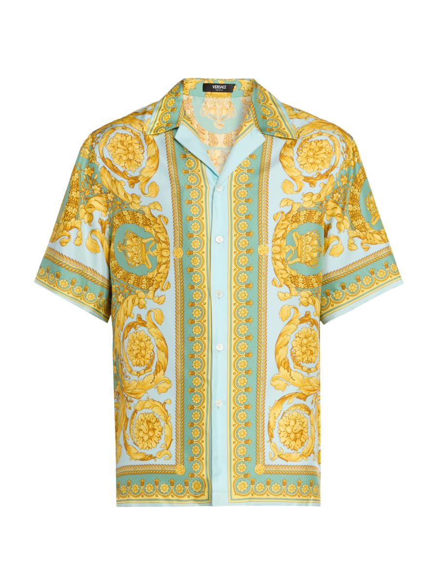 Versace Barocco 92 Print Silk Shirt | Saks Fifth Avenue