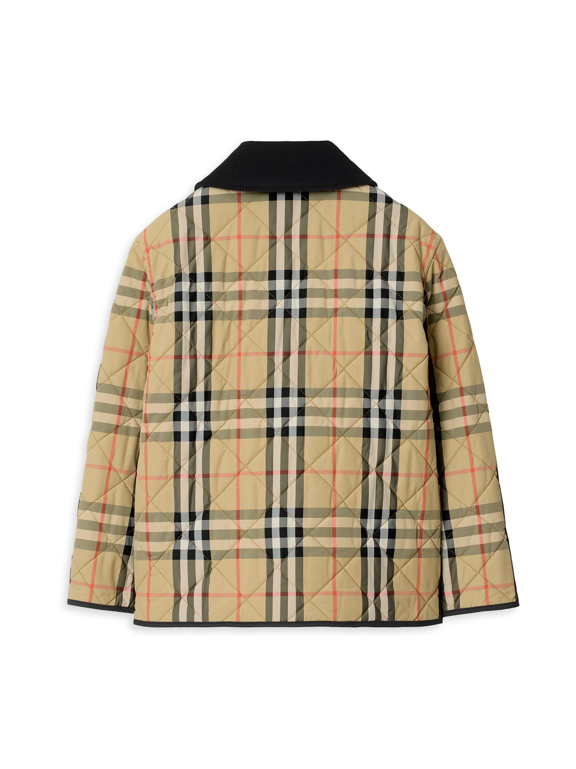 Burberry Baby's, Little Girl's & Girl's Check Quilted Nylon Barn Jacket ...
