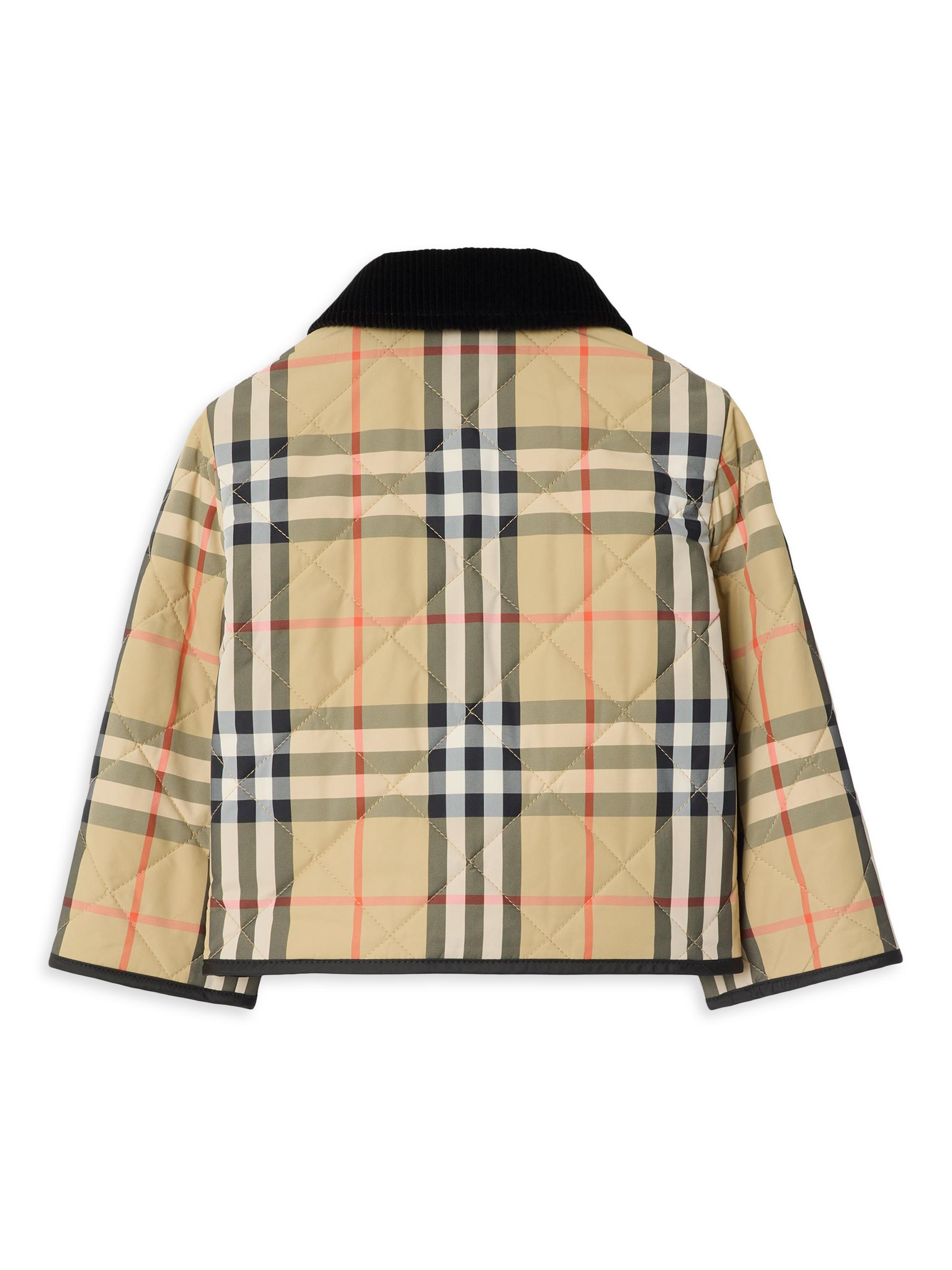 Burberry Baby's, Little Girl's & Girl's Check Quilted Nylon Barn Jacket ...