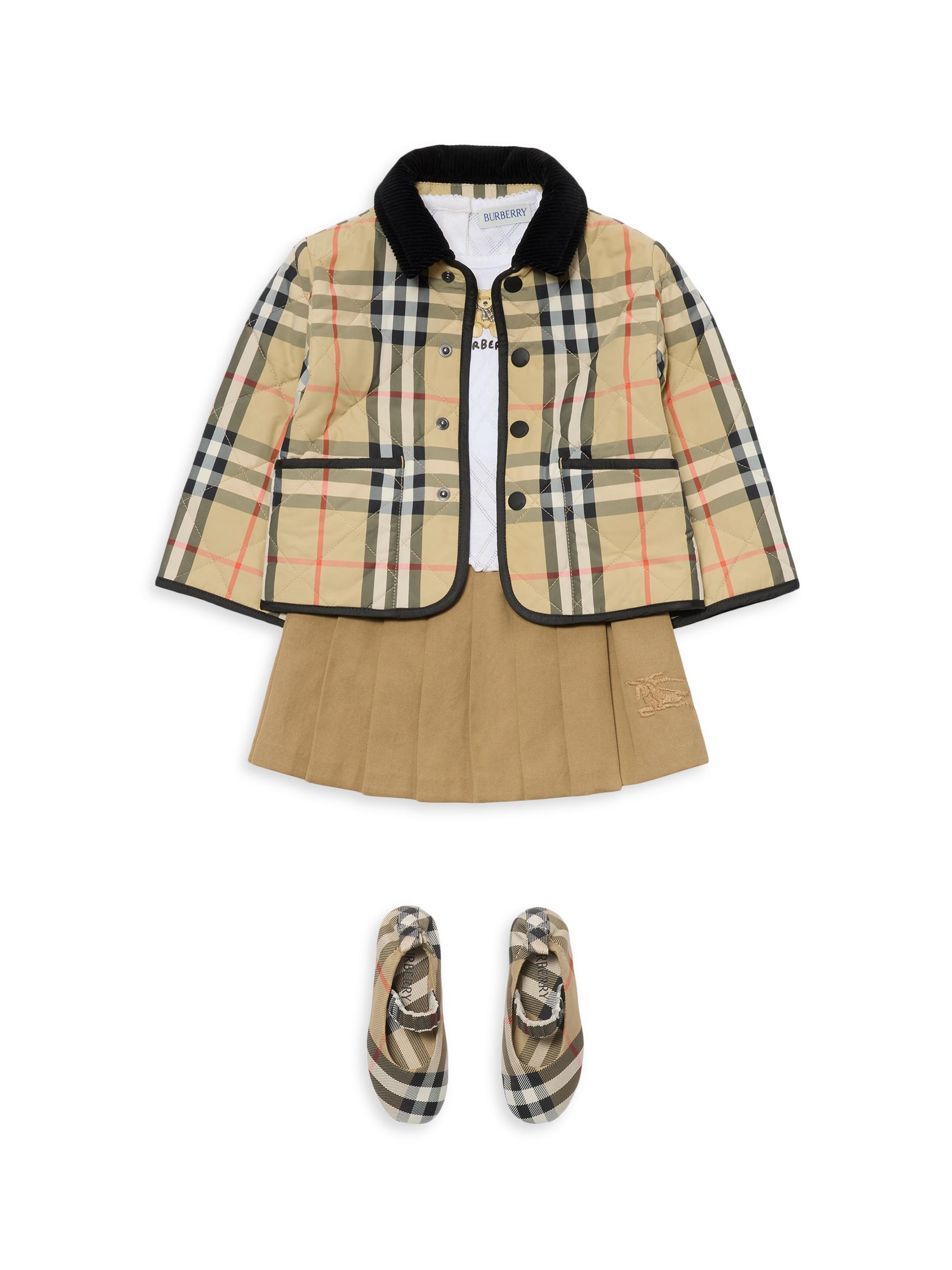 Burberry Baby's, Little Girl's & Girl's Check Quilted Nylon Barn Jacket ...