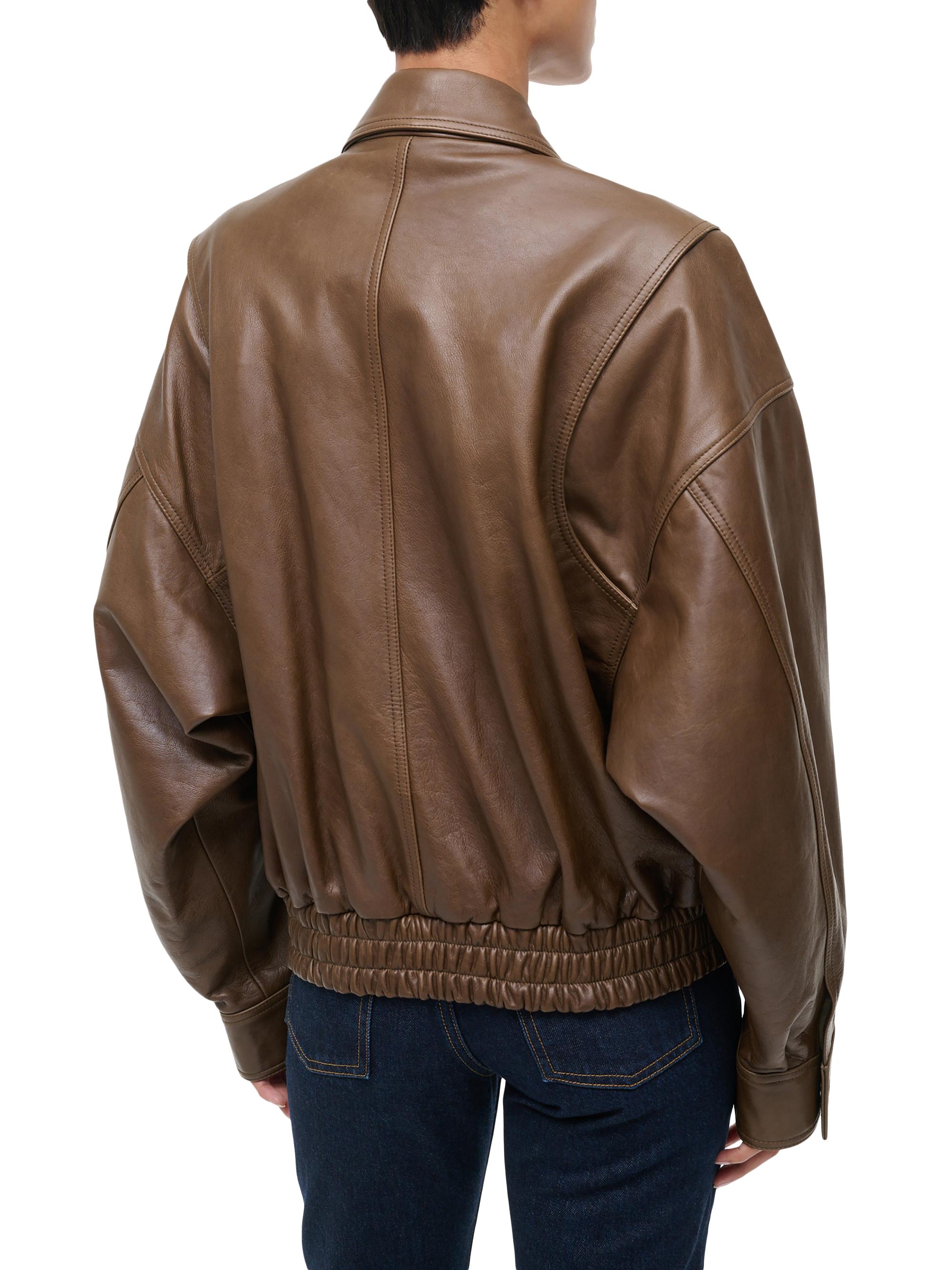 Staud Eugene Leather Bomber Jacket | Saks Fifth Avenue