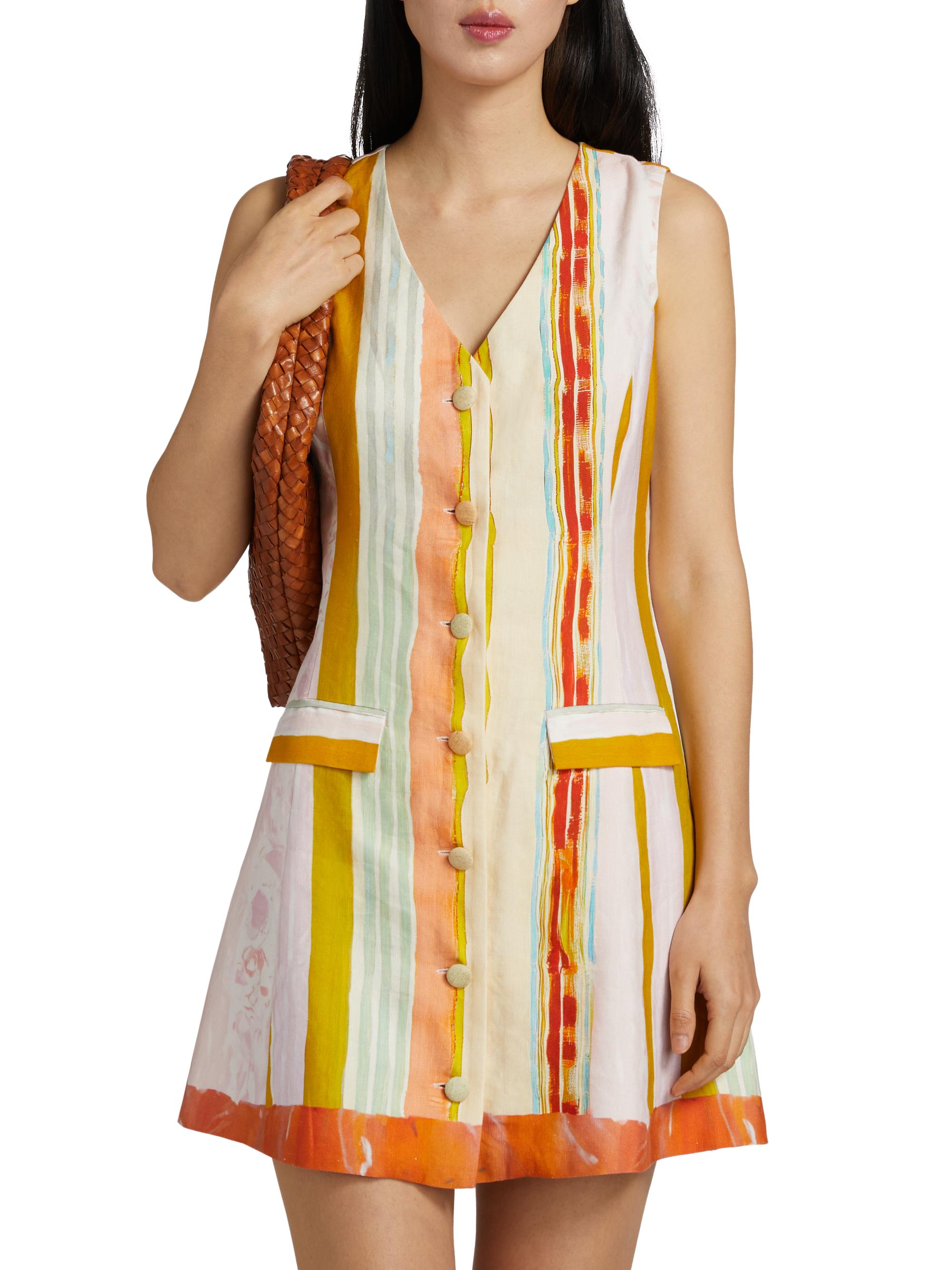 Hunter Bell Suni Striped Linen-Blend Shirtdress | Saks Fifth Avenue