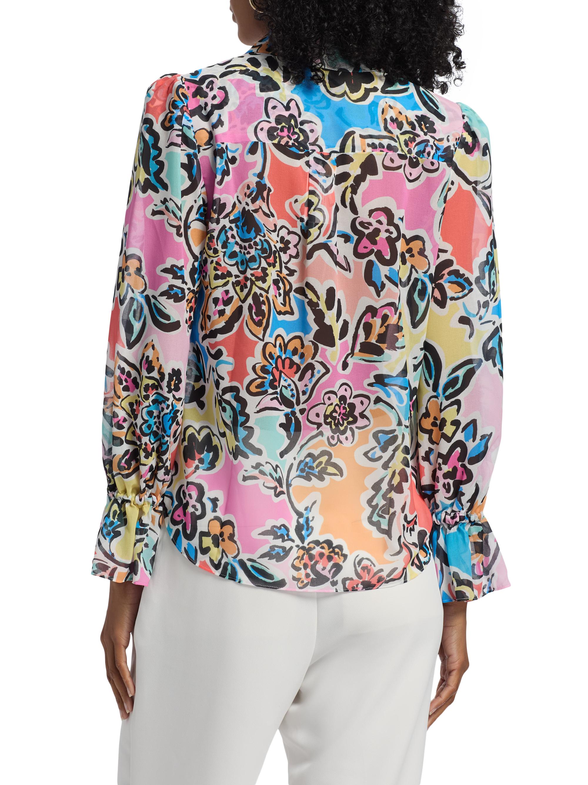 Milly Lacey Rainbow Oasis Blouse | Saks Fifth Avenue