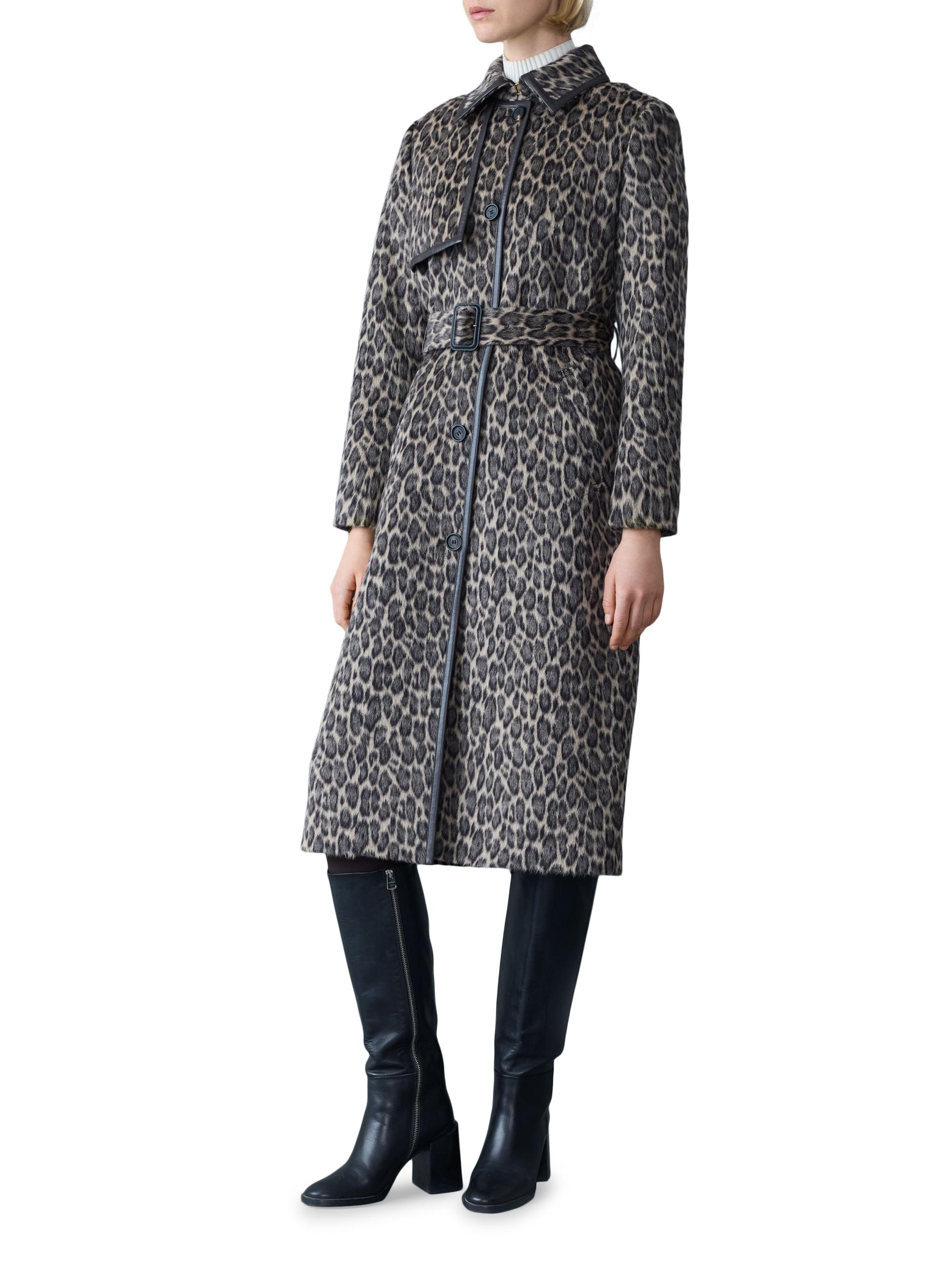 Mackage Zeva Animal-Printed Wool-Blend Coat | Saks Fifth Avenue