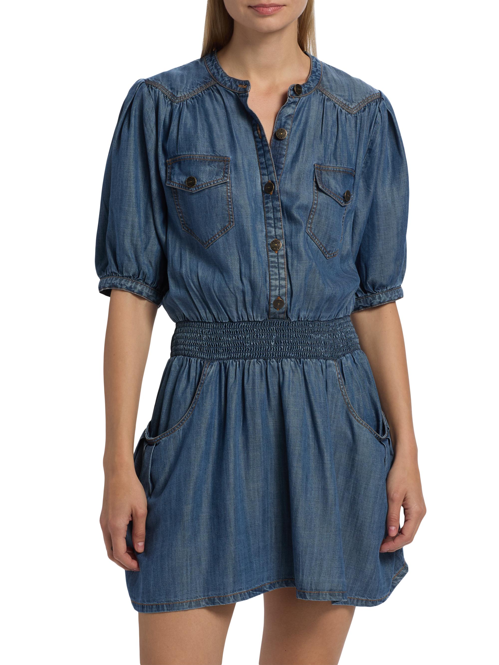 Ramy Brook Norman Chambray Minidress | Saks Fifth Avenue
