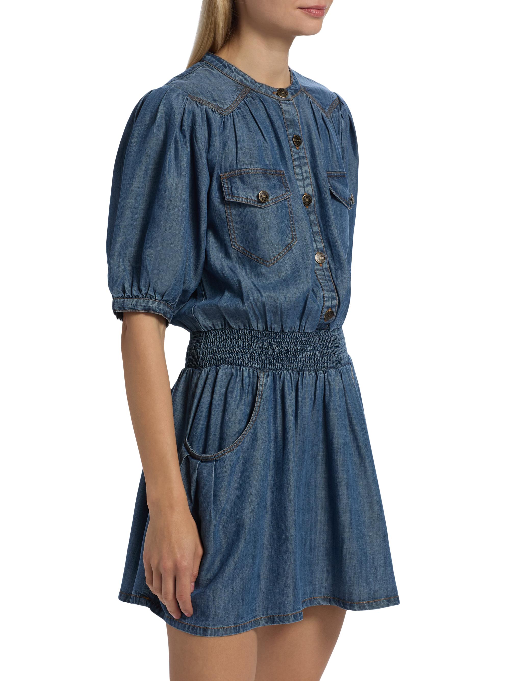 Ramy Brook Norman Chambray Minidress | Saks Fifth Avenue