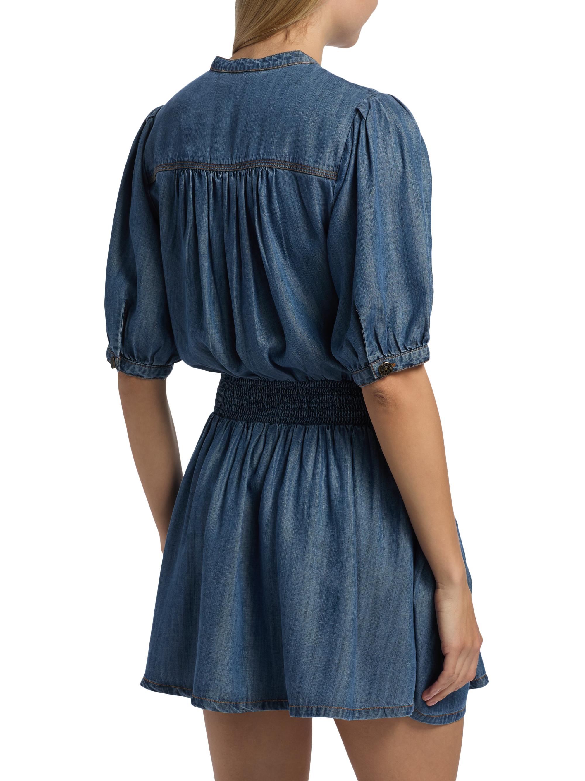 Ramy Brook Norman Chambray Minidress | Saks Fifth Avenue
