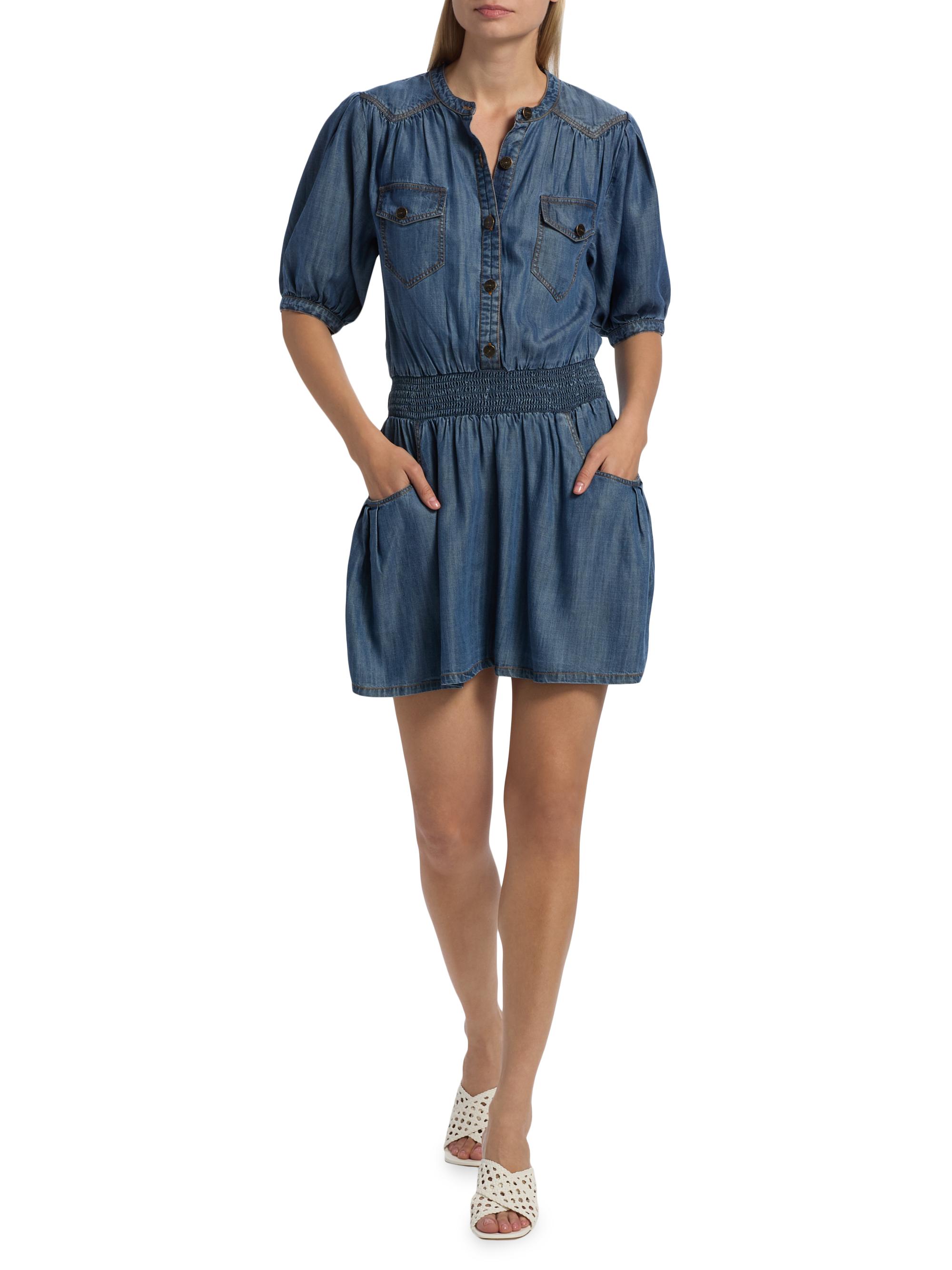 Ramy Brook Norman Chambray Minidress | Saks Fifth Avenue