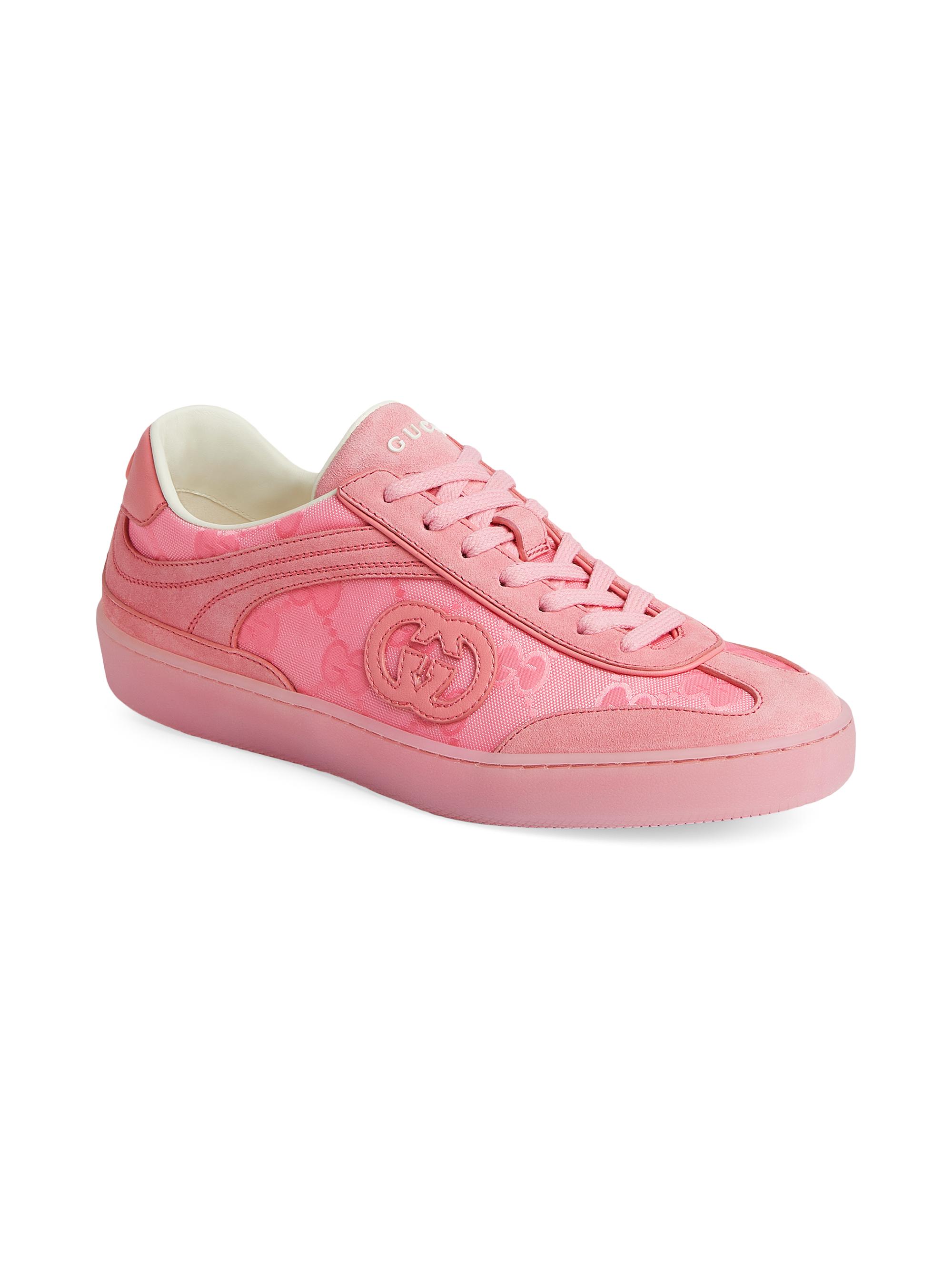 Gucci G74 GG Canvas & Suede Low-Top Sneakers | Saks Fifth Avenue